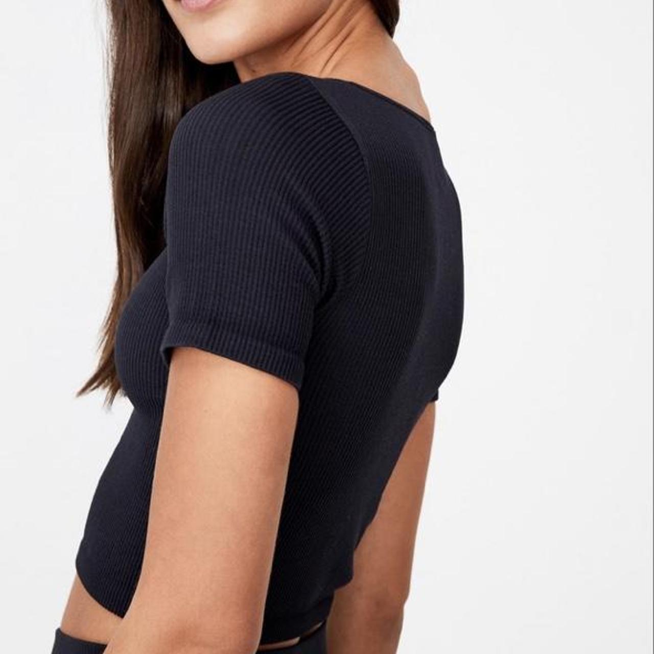 COTTON ON BODY RIBBED SQUARE NECK SEAMLESS SPORTS... - Depop