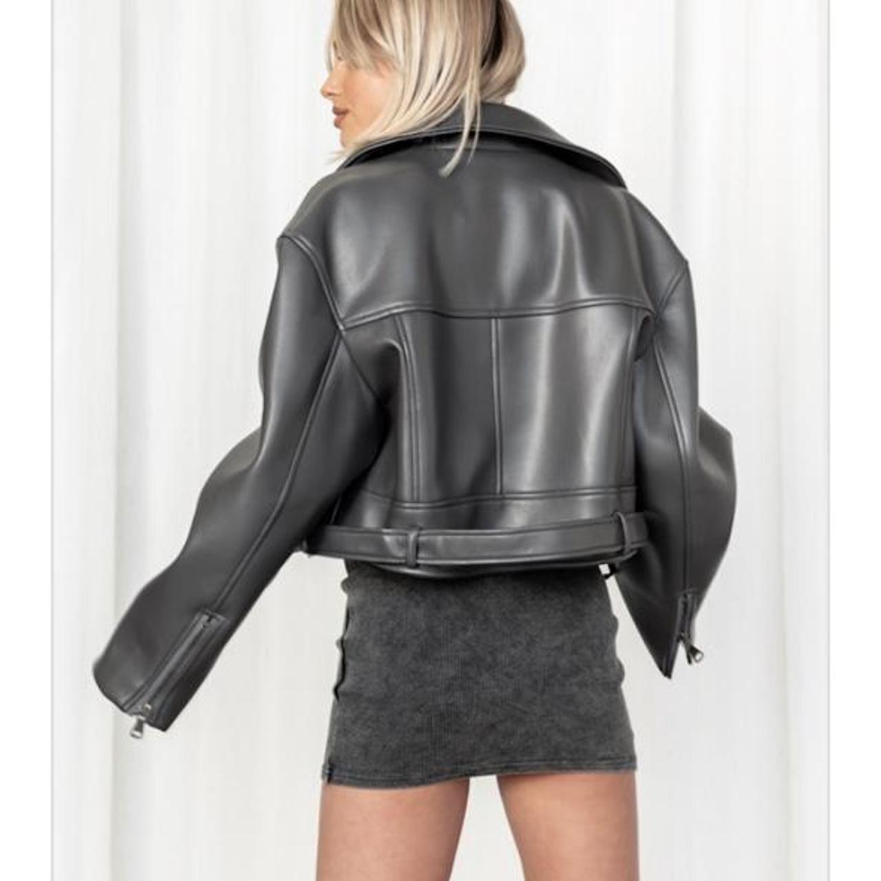 LIONESS LEATHER JACKET -size medium -never... - Depop