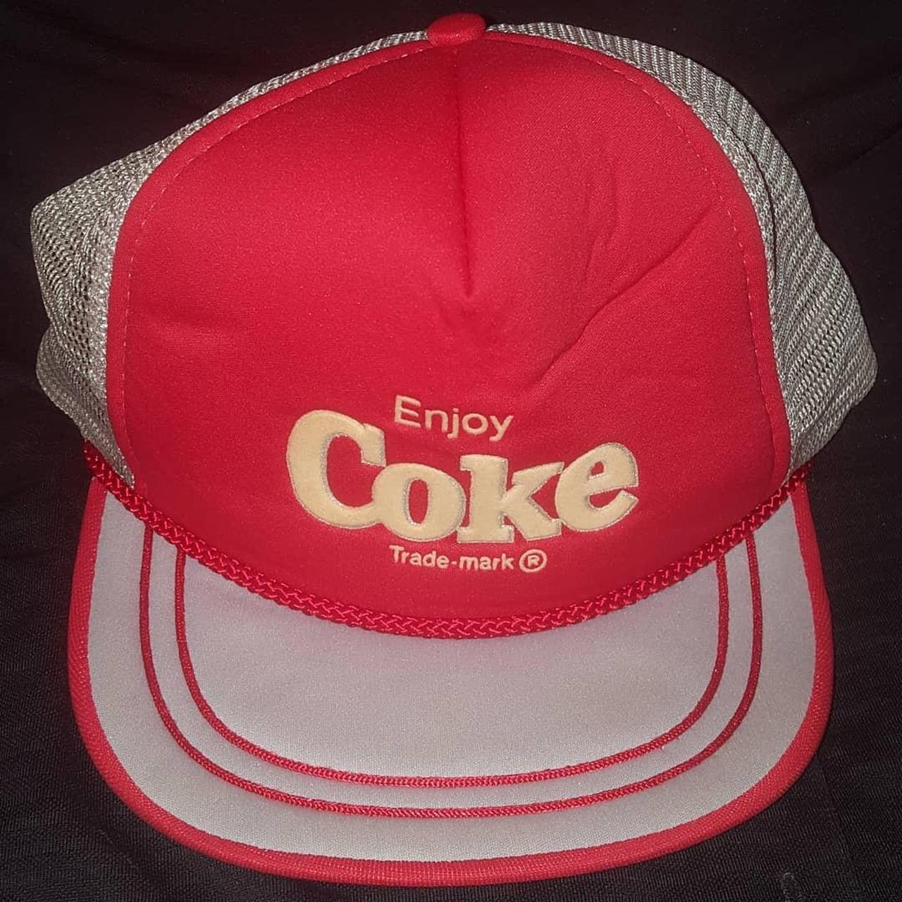Coca-Cola Men's Red and Silver Hat | Depop