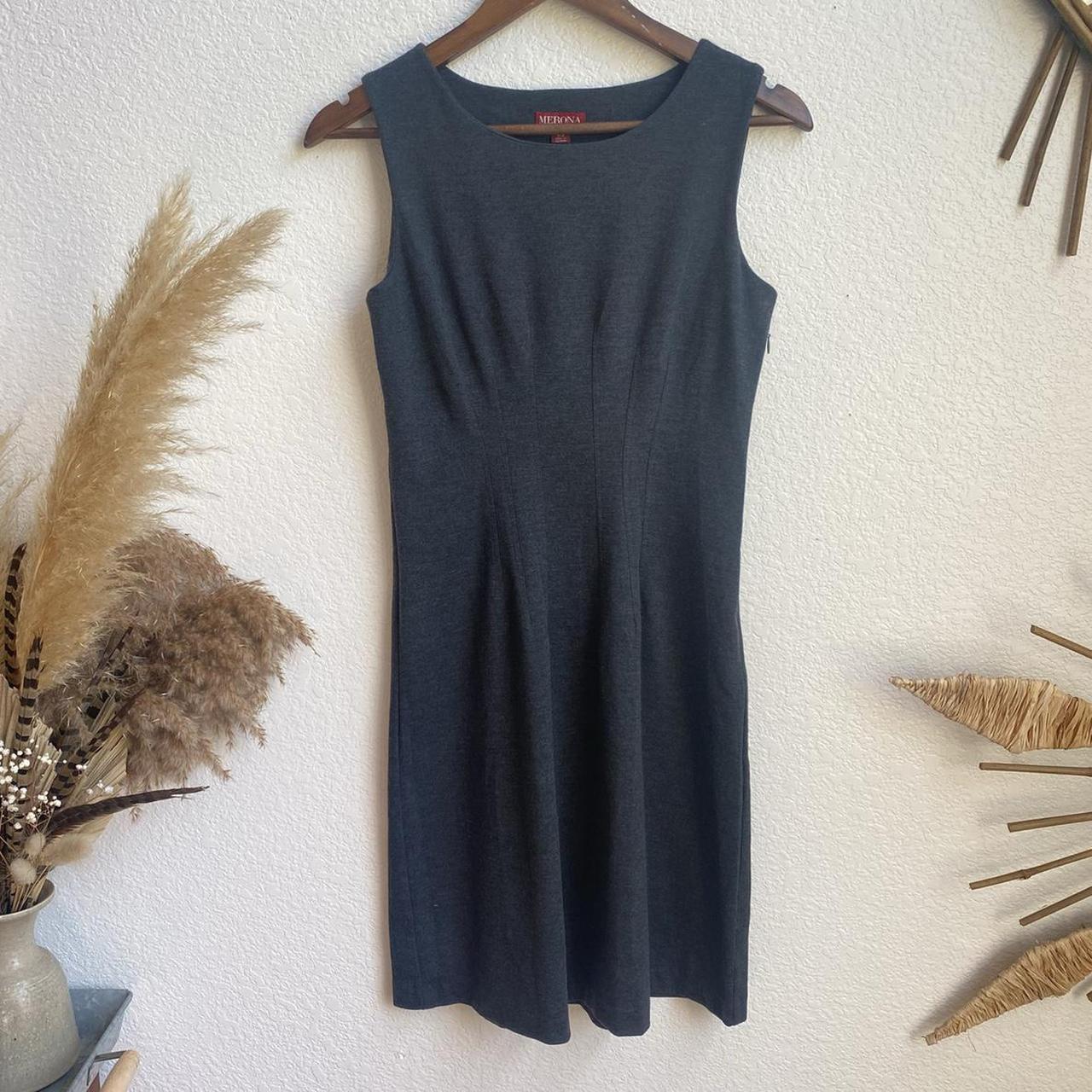 Merona Gray sleeveless sheath dress Fit and flare... - Depop