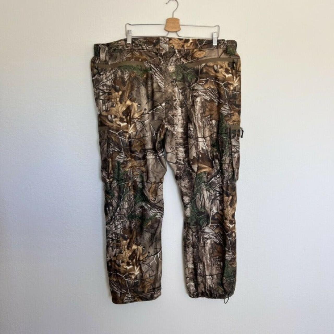 REALTREE Mens Fleece Camo Cargo Pants Brown Hardwood... - Depop