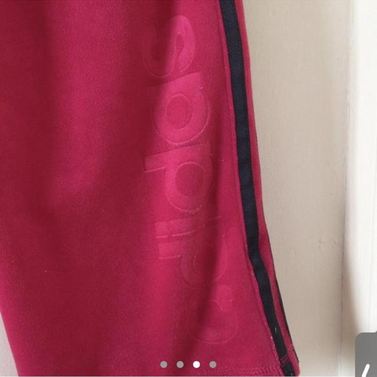 Vintage Adidas velour/towelling tracksuit bottoms,... - Depop