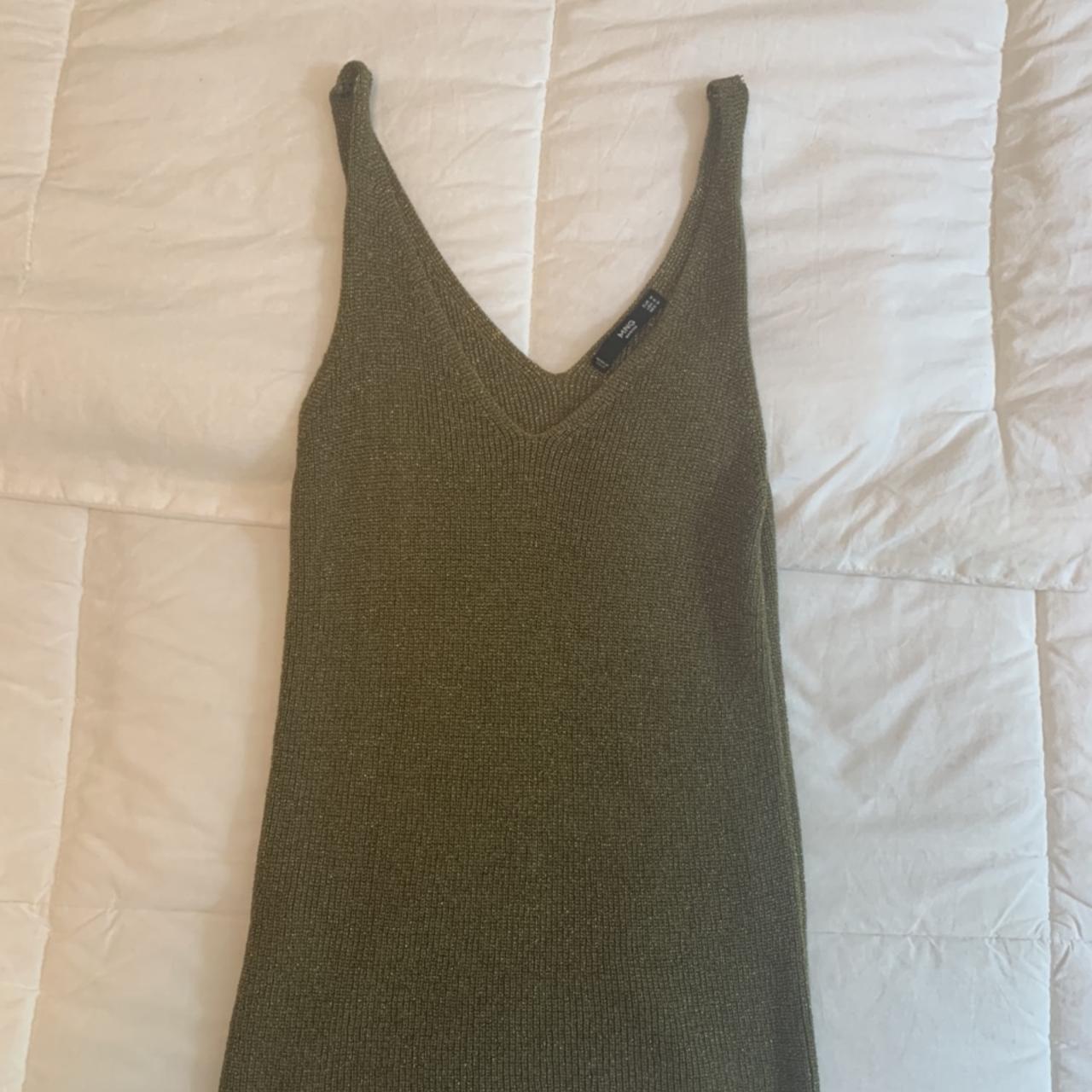 Mango dark green knit tank - great for layering,... - Depop