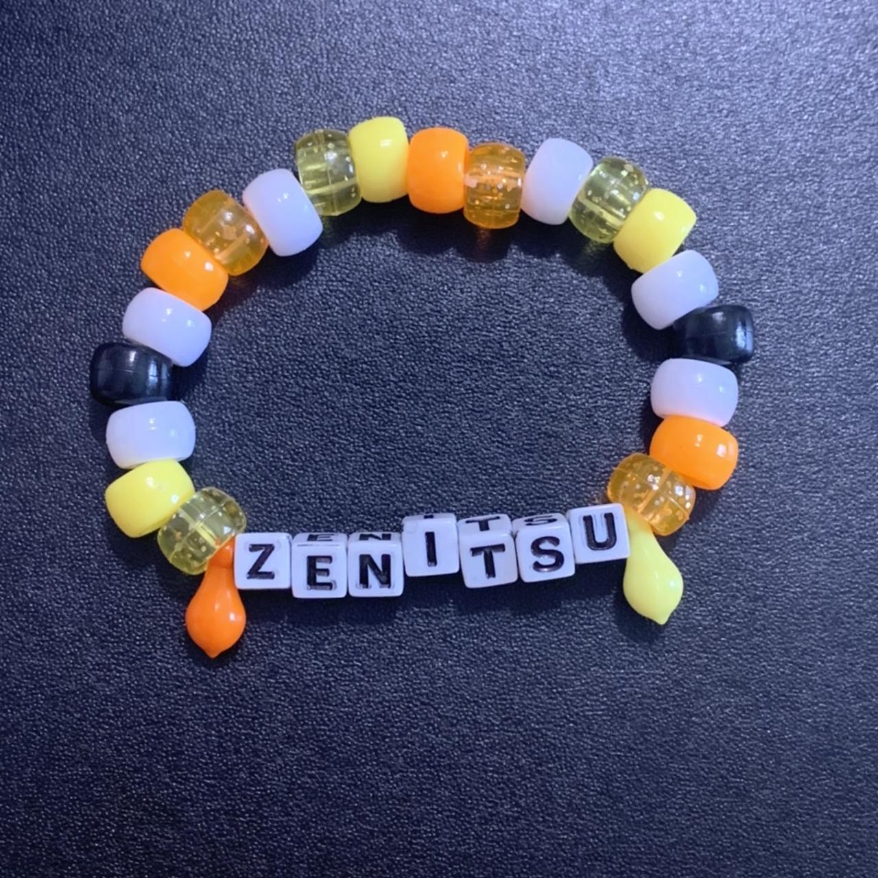Zenitsu Agatsuma Demon Slayer Kandi Bracelet Message... - Depop