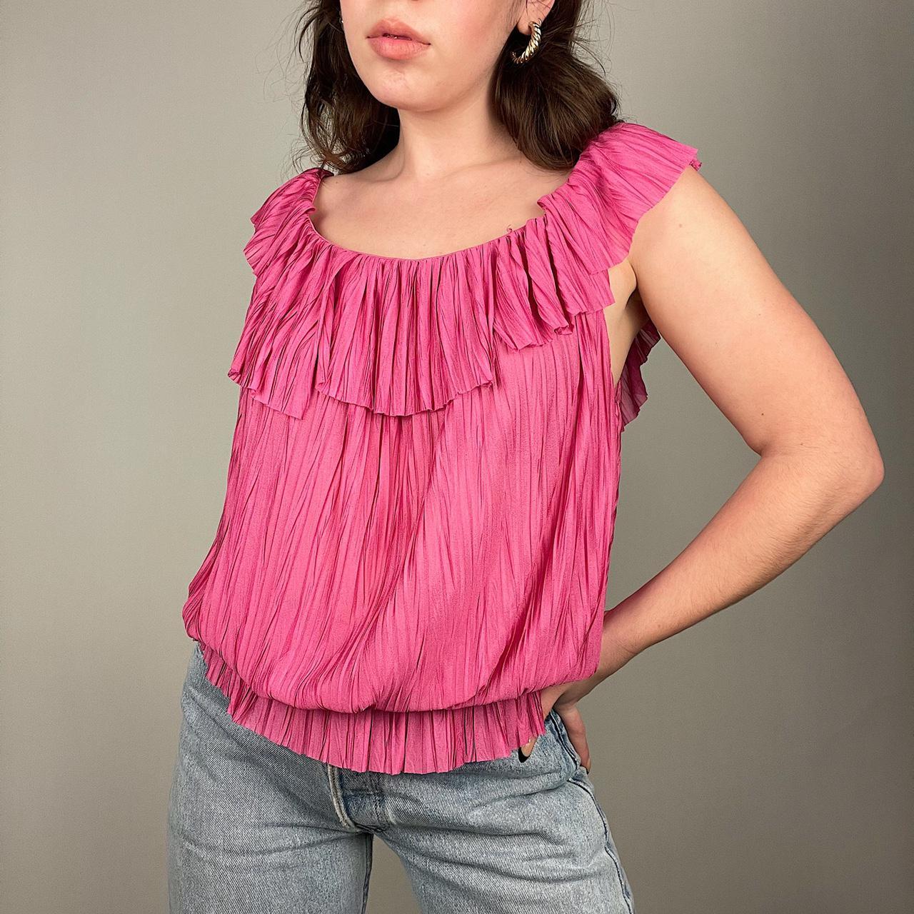 Blumarine pink blouse with the most delicate pleats... - Depop