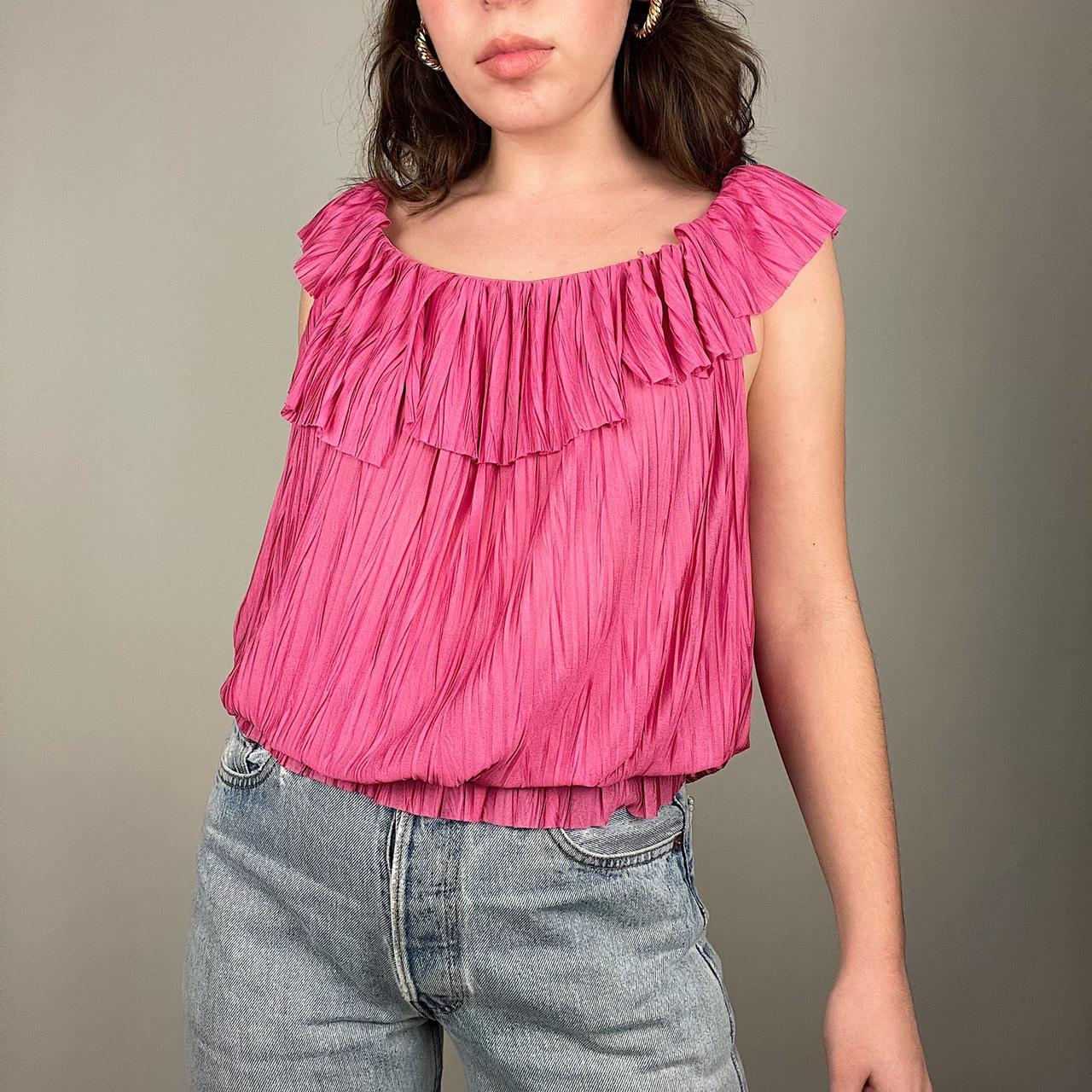 Blumarine pink blouse with the most delicate pleats... - Depop