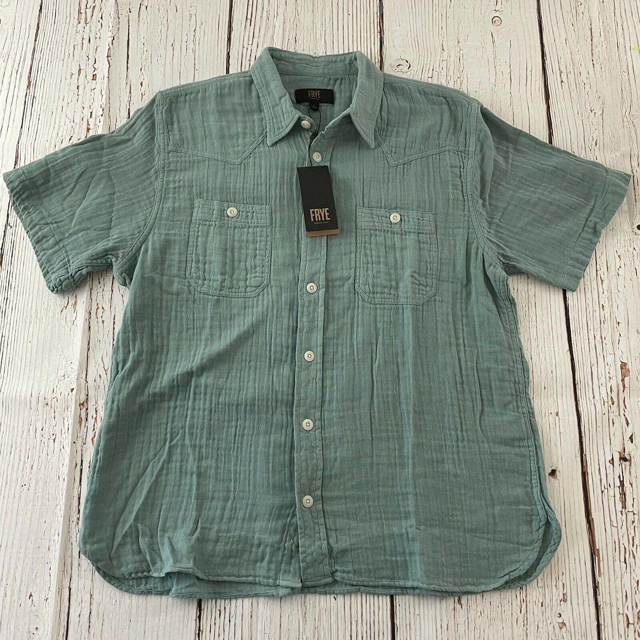 Frye Men's Blue T-shirt | Depop