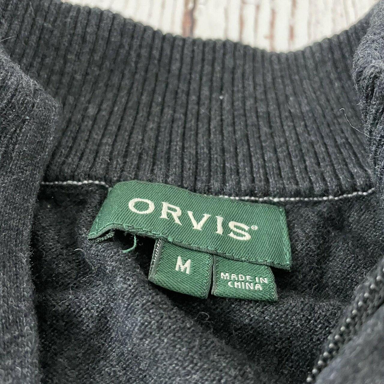 Orvis Men's 1/4 Zip Light Pullover Sweater Gray... - Depop