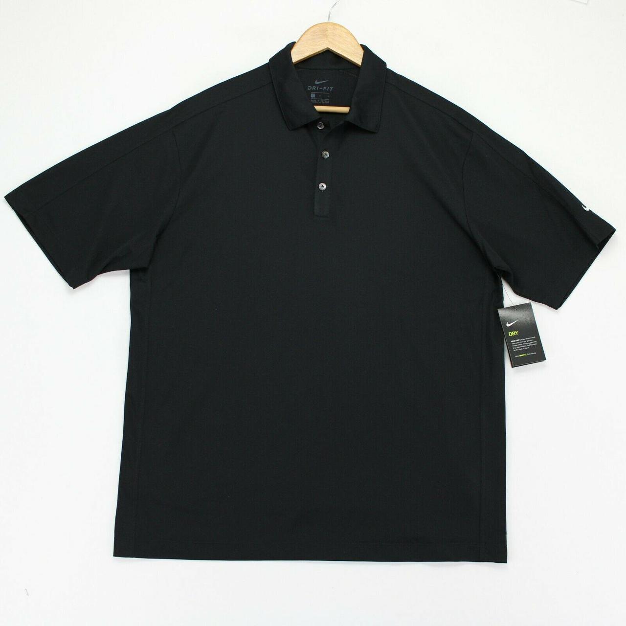 Nike Tech Sport Dri Fit Polo Shirt Mens L Black Depop