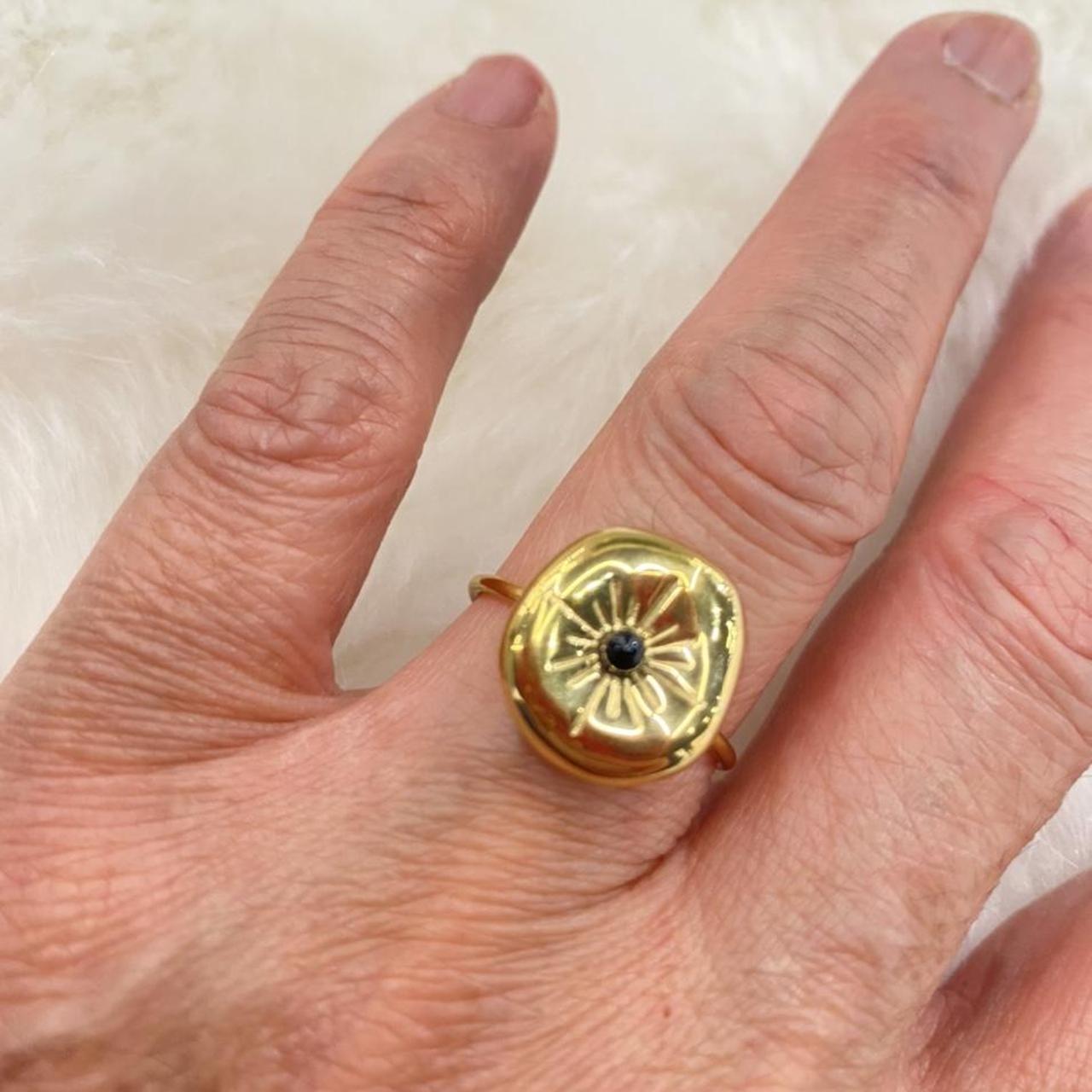 High quality 18k gold plated ring. Titanium steel... - Depop