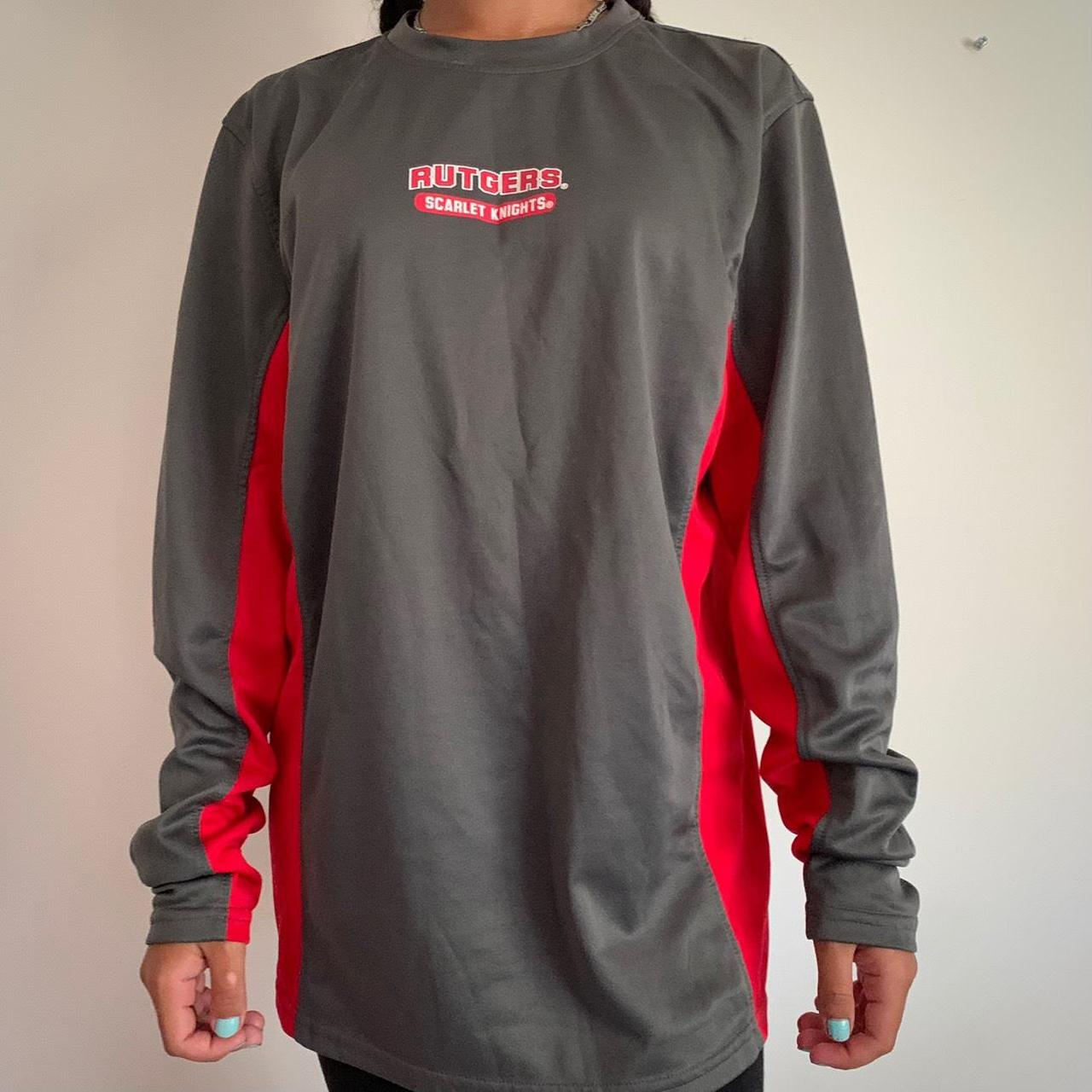 Grey & Red Rutgers Scarlet Knights Gear for Sports... - Depop