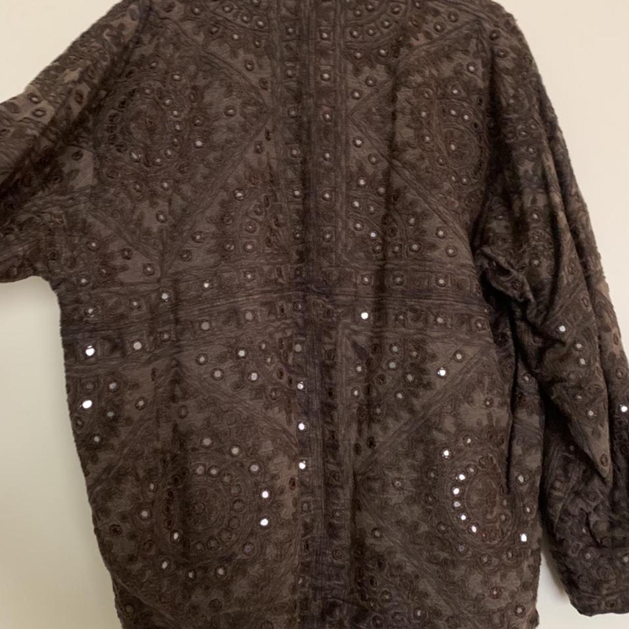 Oversized Jacket with Mirror Details Purchased in... - Depop