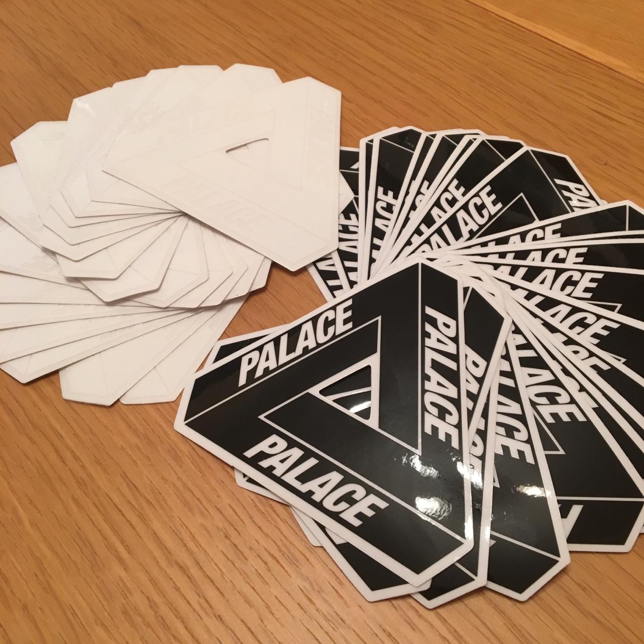 Palace stickers - black & white - 2 of each for £10... - Depop