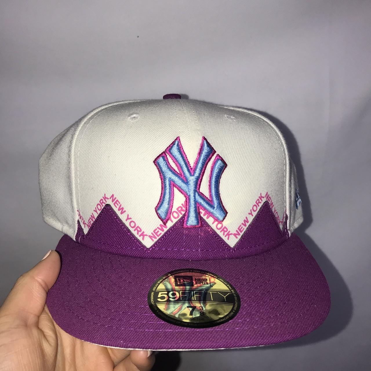 Yankees VINTAGE!!! fitted cap size 7 3/8. Cut my... - Depop