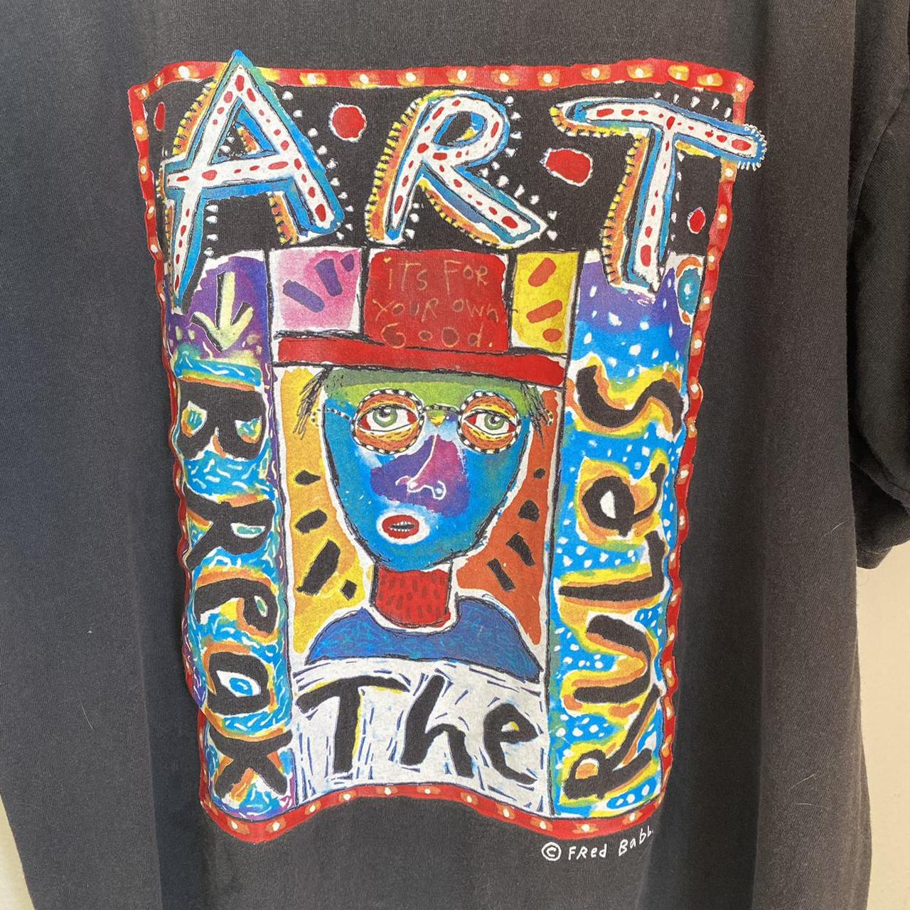 VINTAGE ARTIST FRED BABB “Art Break The Rules” T... - Depop