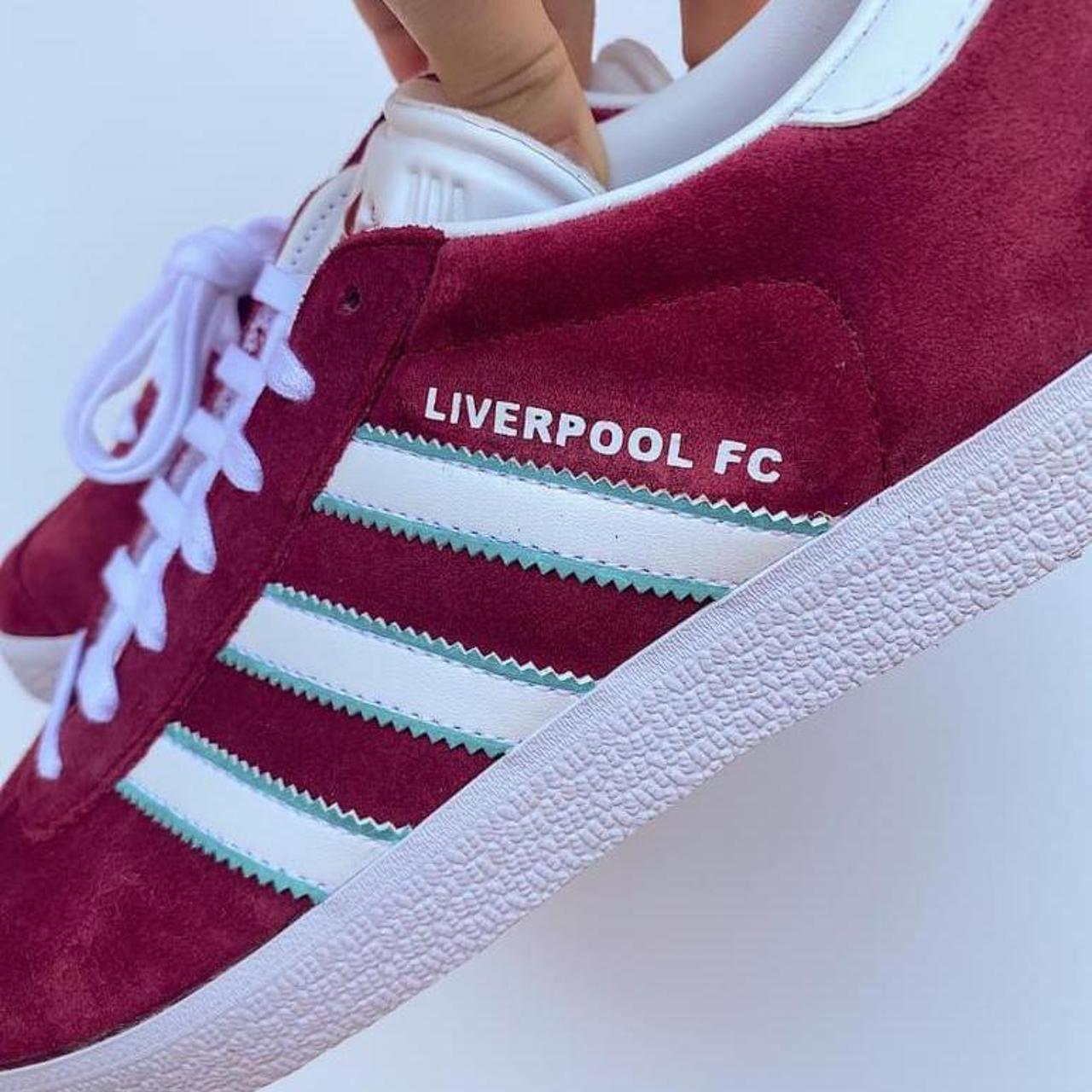CUSTOM LIVERPOOL FC ADIDAS GAZELLES PLEASE MESSAGE... - Depop
