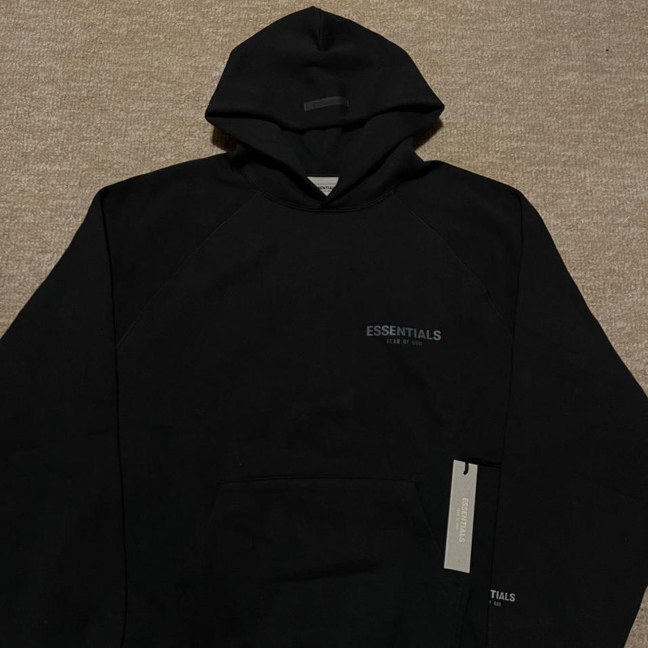 Essentials Black Hoodie ——————————————————- ... - Depop