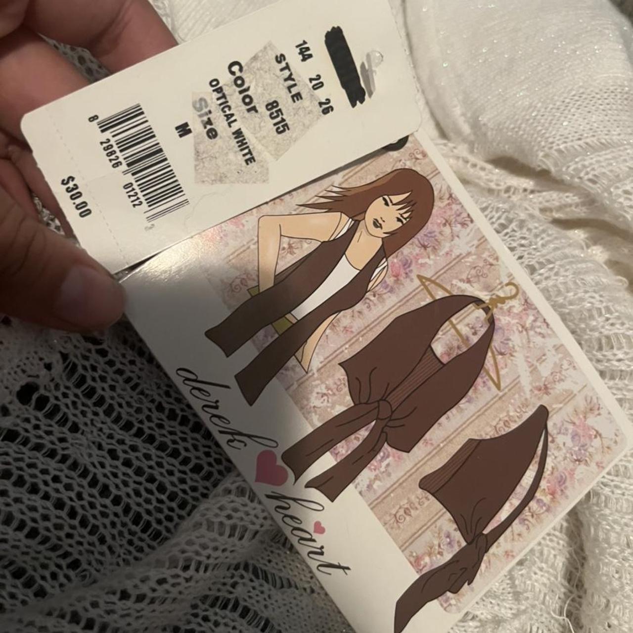 Derek Heart Women's White Gilet | Depop