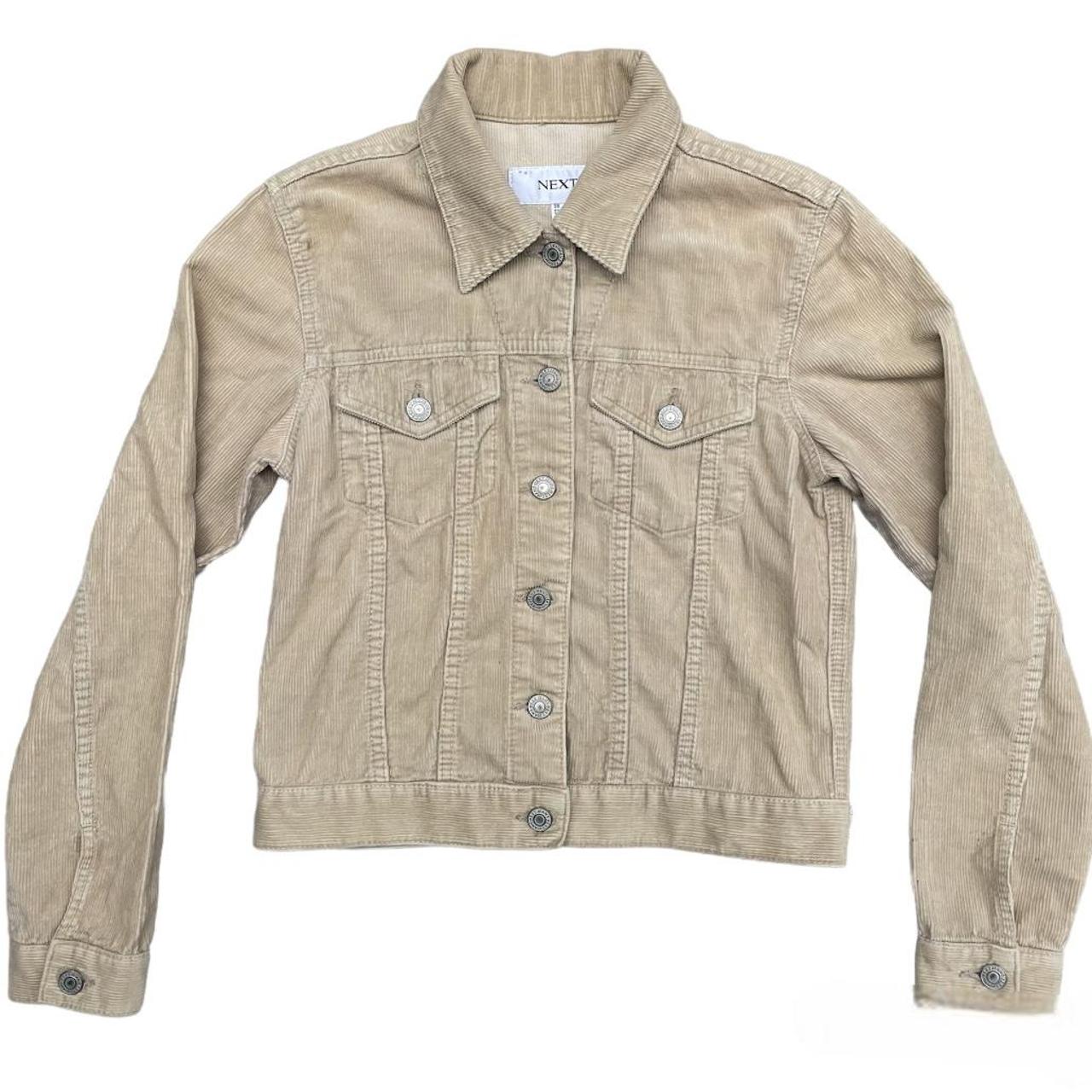 NEXT corduroy beige jacket size 8. Never worn great... - Depop