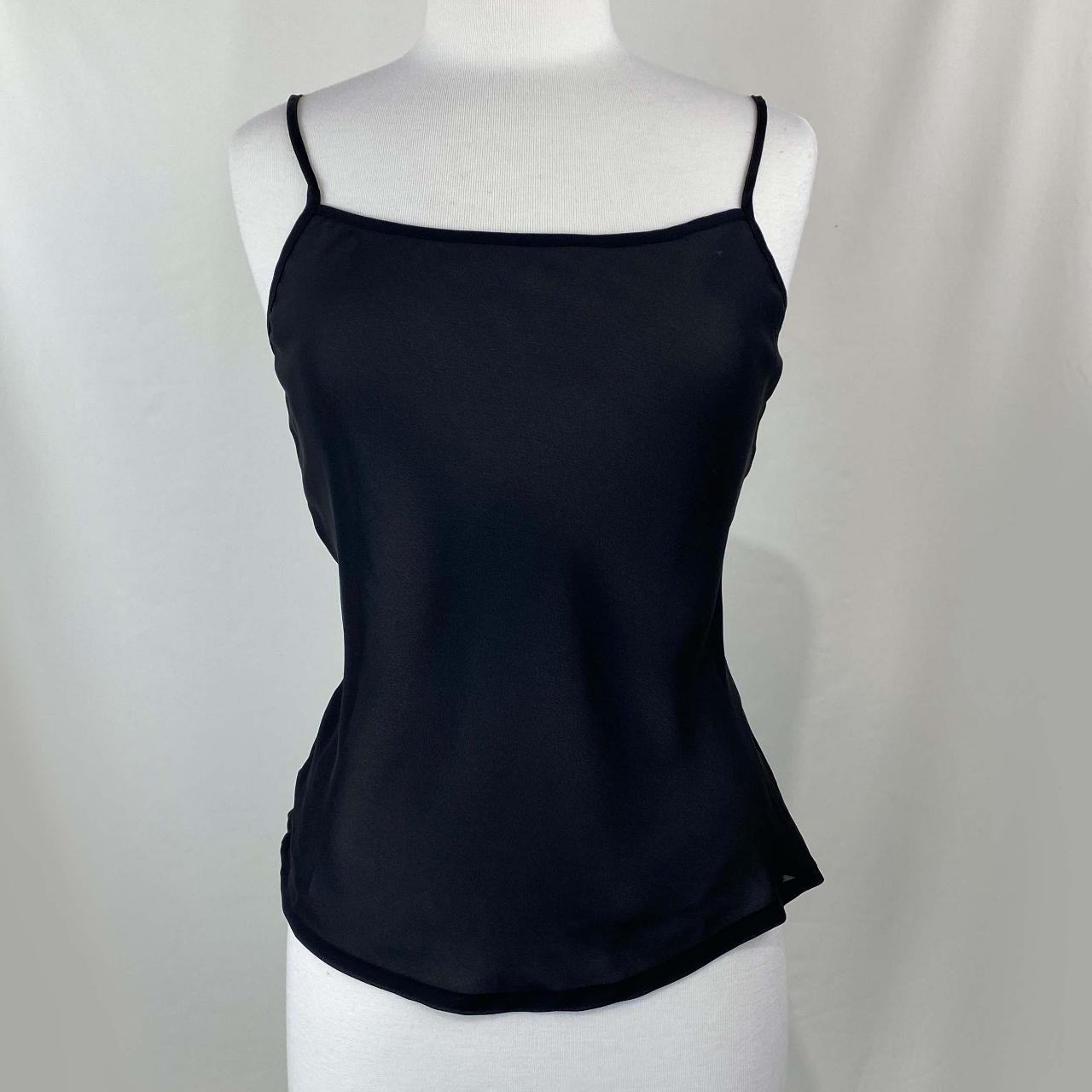 sheer black 90s translucent camisole top brand:... - Depop