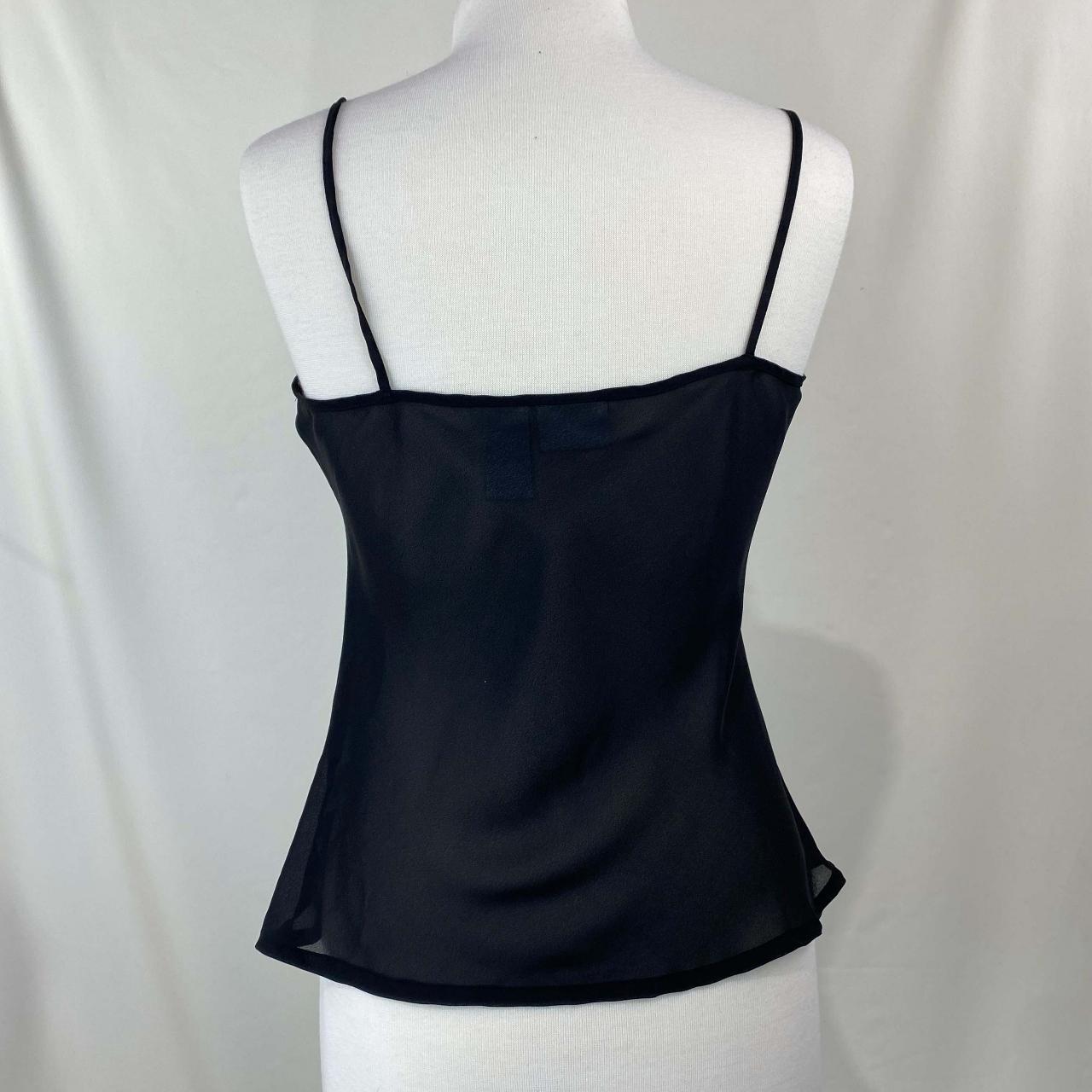 sheer black 90s translucent camisole top brand:... - Depop