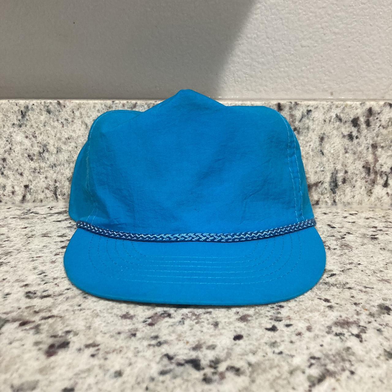 Vintage 90’s Neon Blue Rope Party Hat Adjustable... - Depop