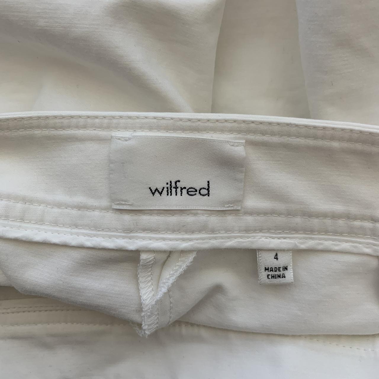 aritzia wilfred white shorts w/ black buttons | size... - Depop