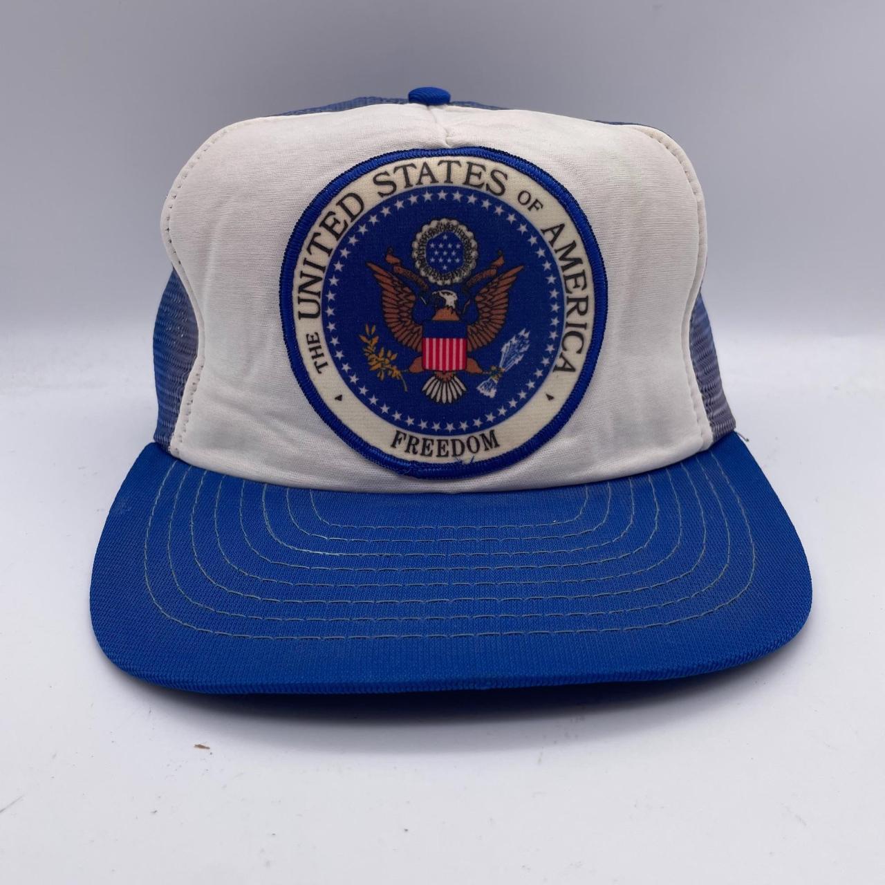 Vintage United States of America Trucker Hat. Used... - Depop