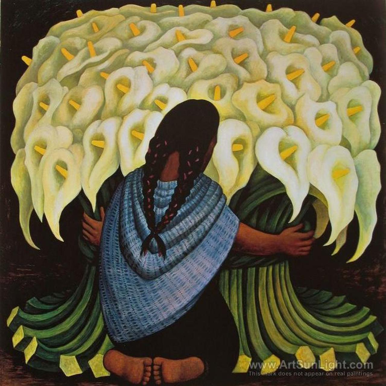 calla lilies Diego Rivera - Depop
