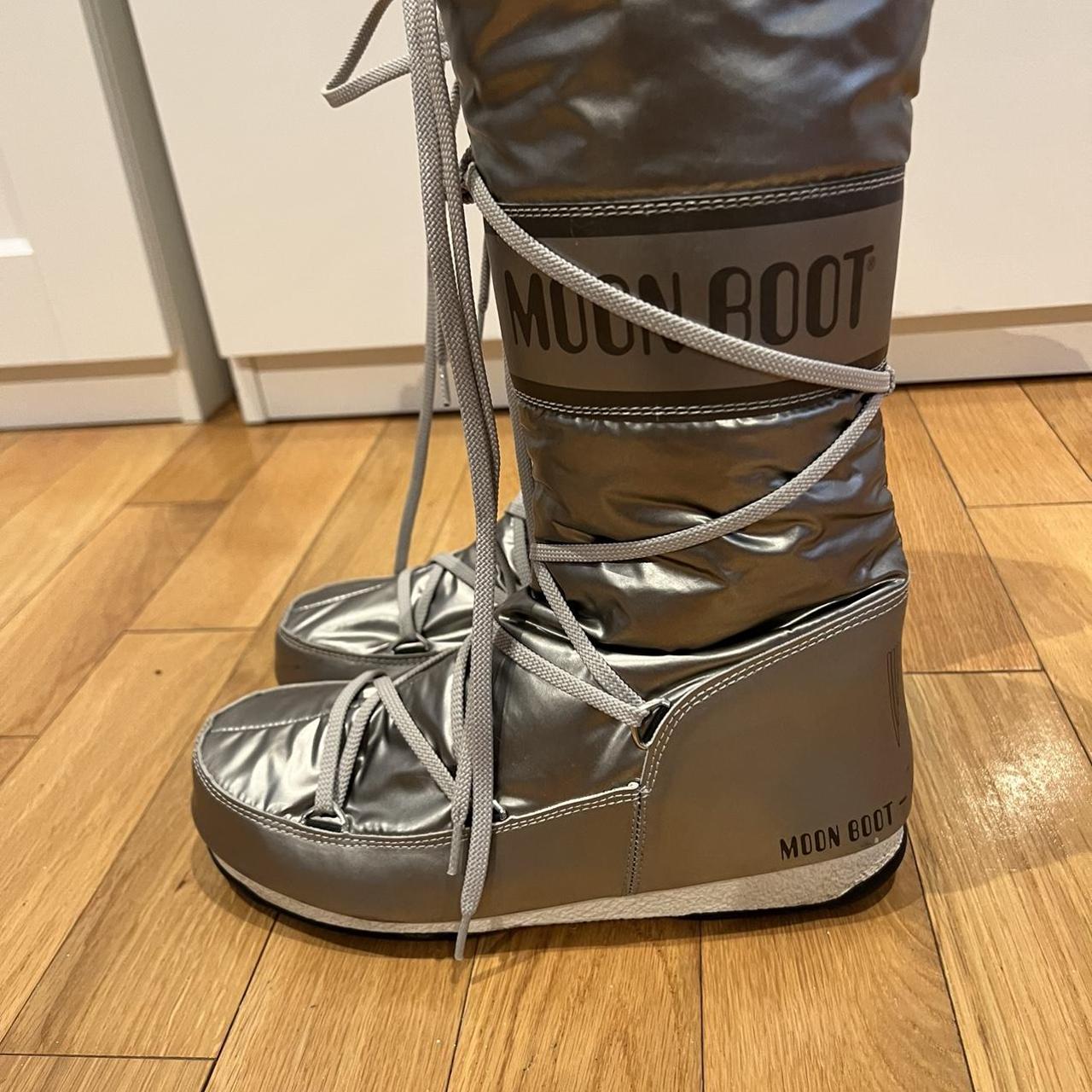 SOLD! Repost of the silver Moon Boots, but with... - Depop