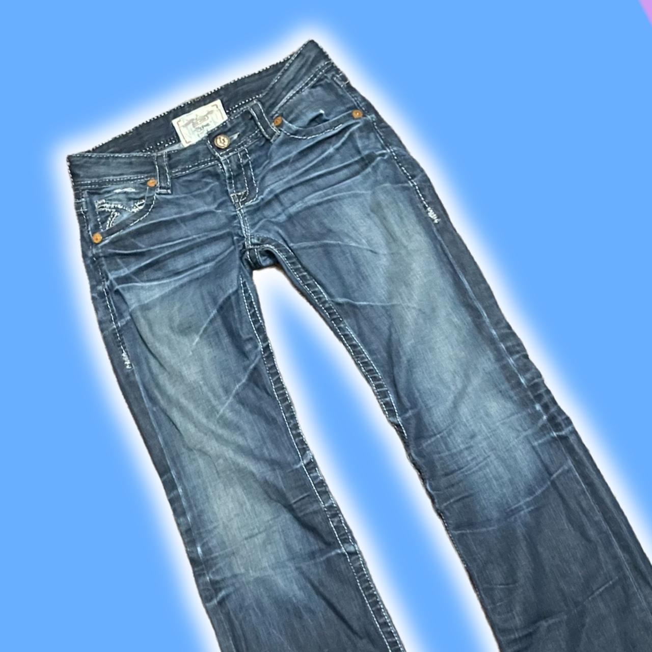 Lowrise Y2K/Grunge Jeans Stitch Bootcut Jeans.... | Depop