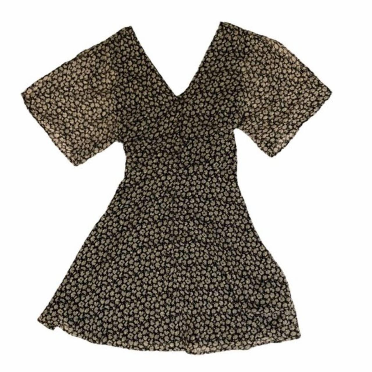 All Saints Ivey Scatter Dress in Gray Floral Feel... - Depop