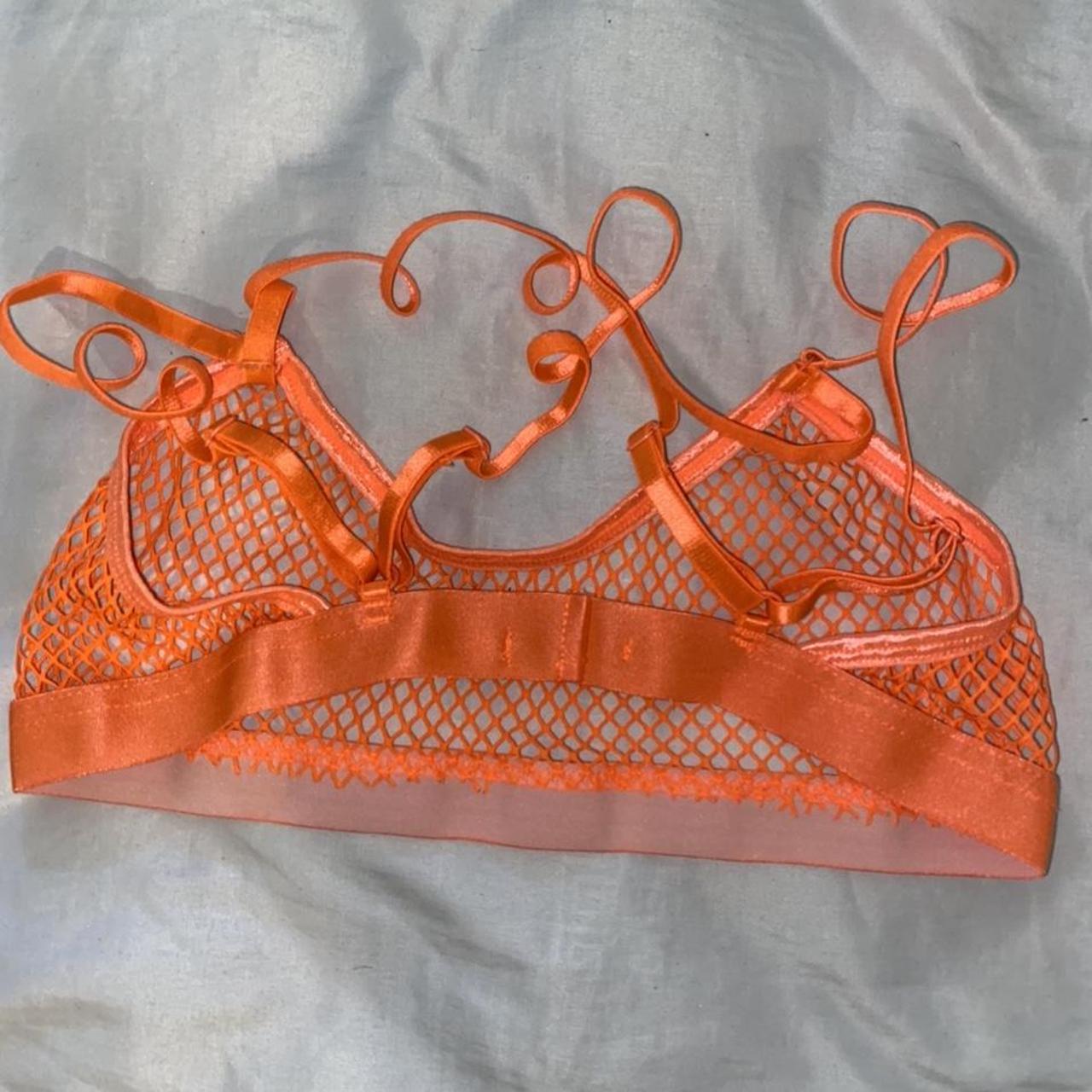 CLUB EXX Neon orange mesh bralette 🍊 #rave #neon... - Depop