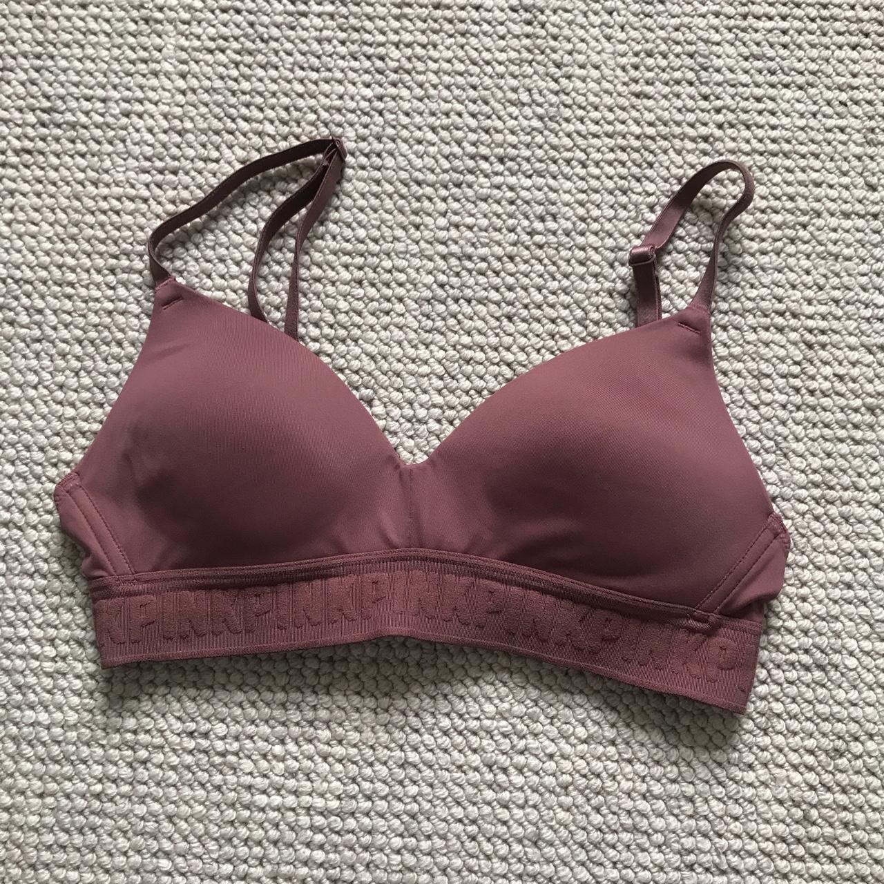 Victoria’s Secret Pink mauve bra 32A A70 barely... - Depop