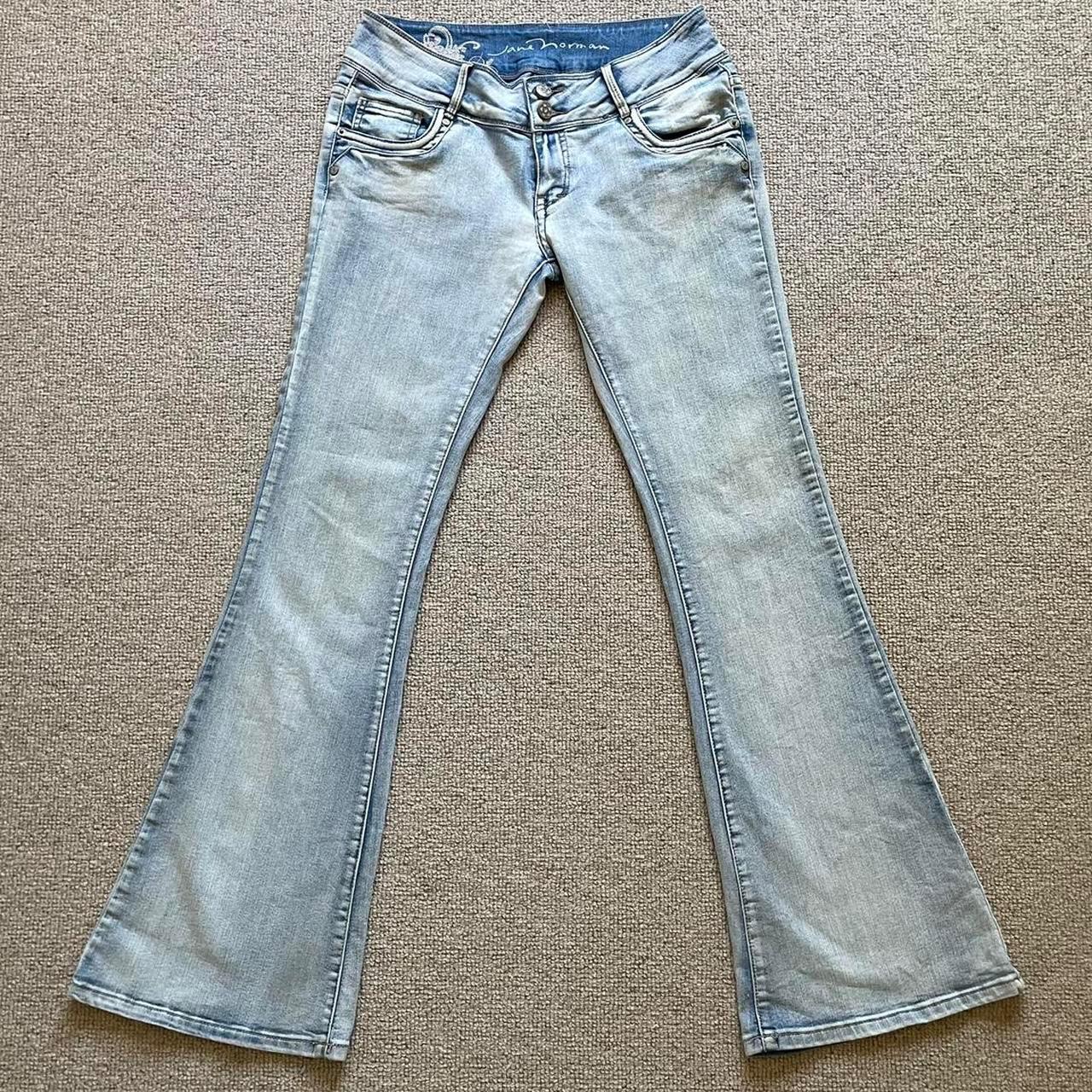 flare light washed jeans only worn to try on, love... - Depop