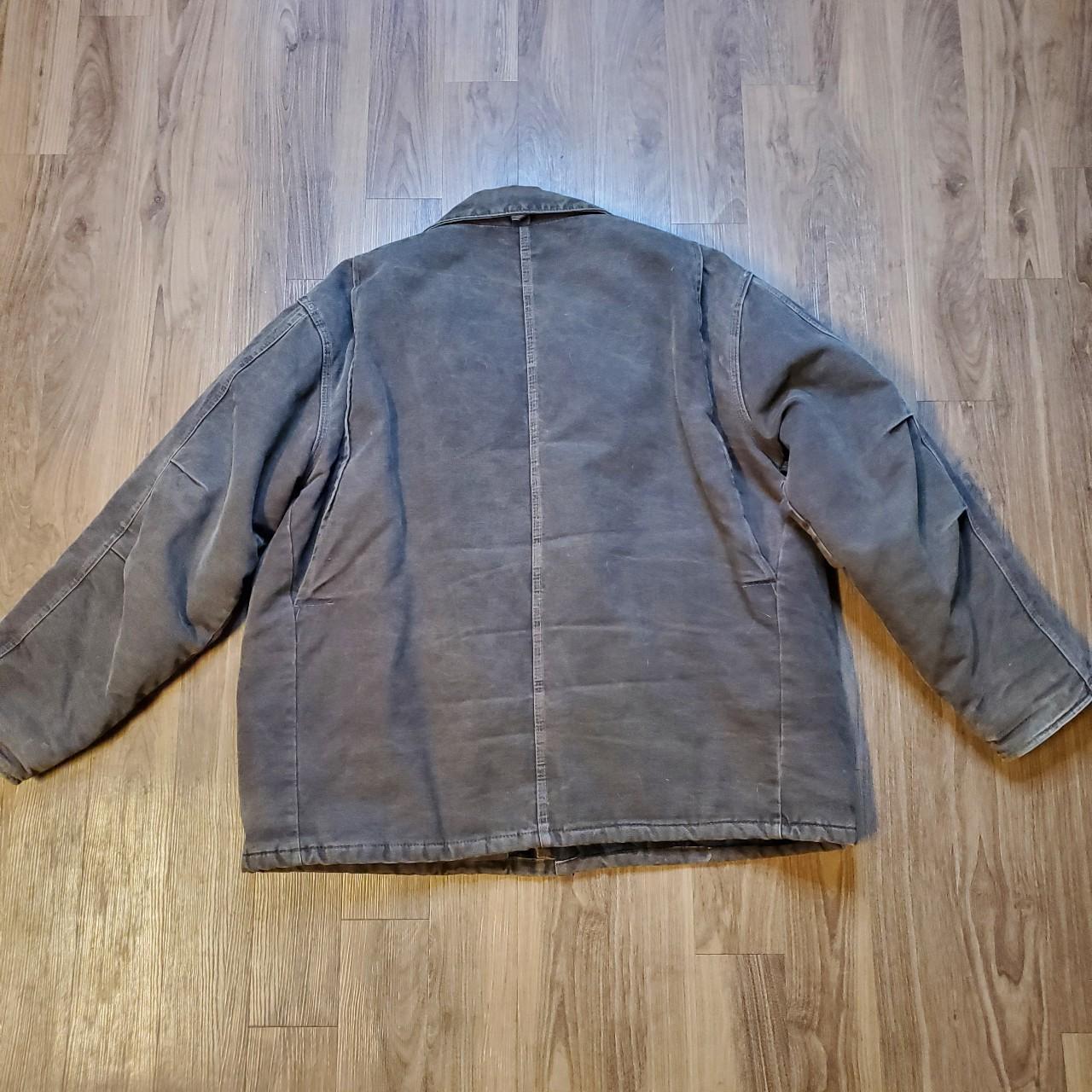 Light fade brown Tough Duck heavy work jacket Tag:... - Depop