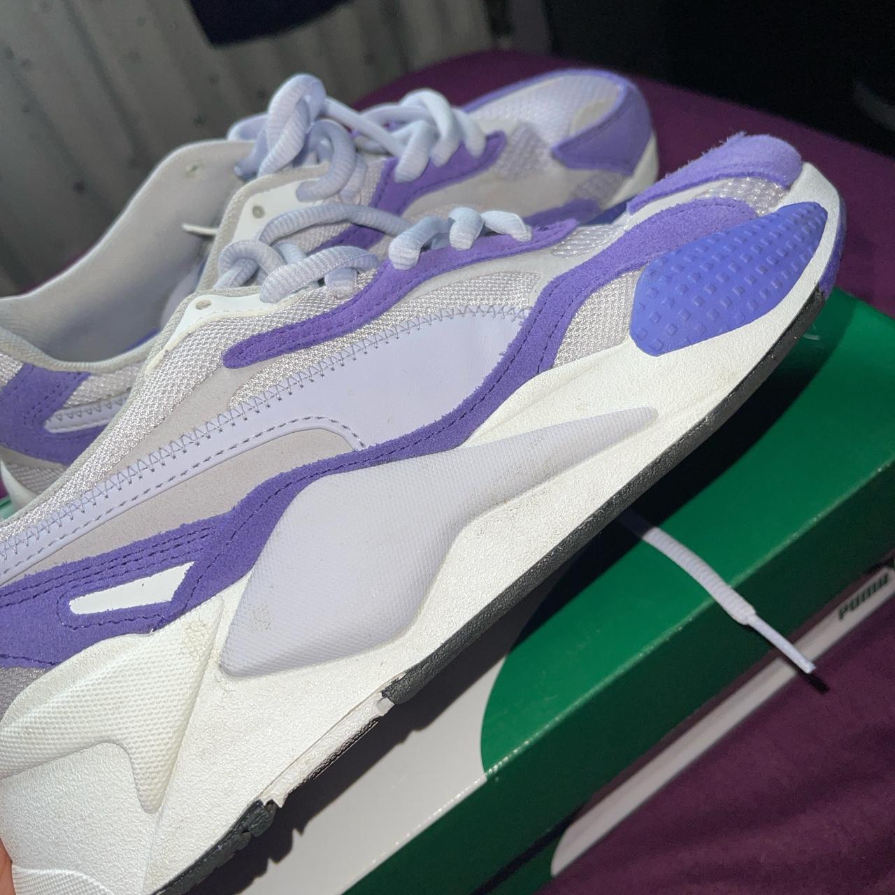 Puma Women's Purple and White Trainers | Depop