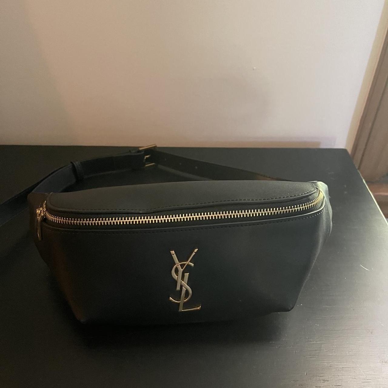 YSL Belt Bag #ysl #black #fanny #saintlaurent #gold - Depop