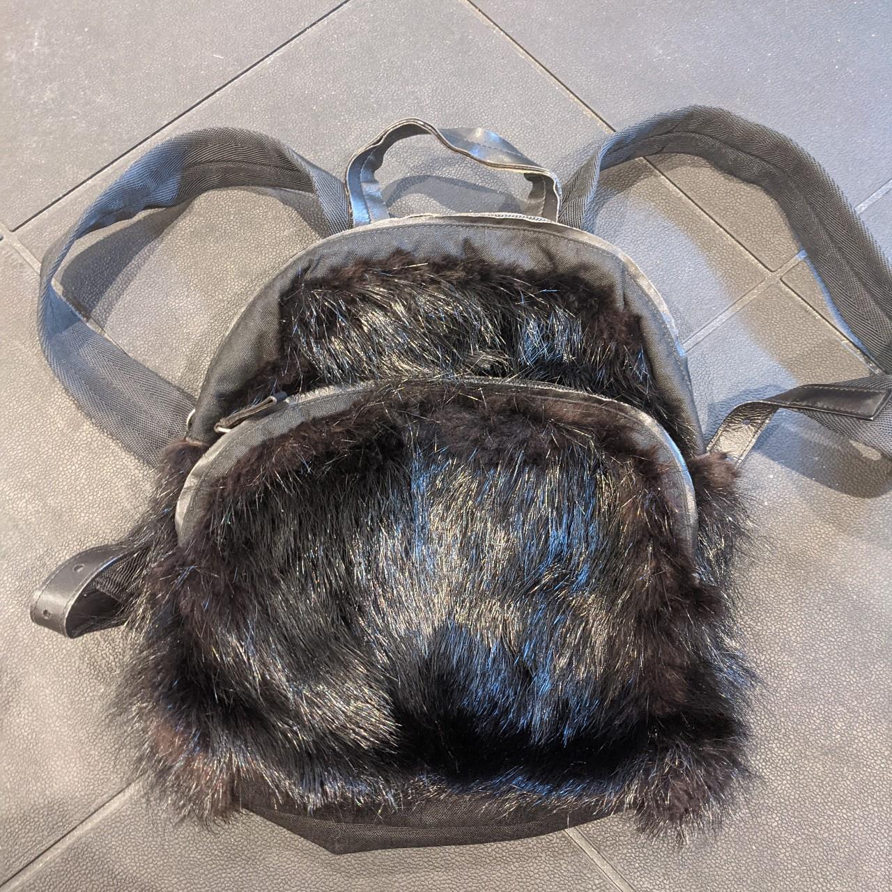 Prada small black beaver fur backpack. Super RARE! ... - Depop
