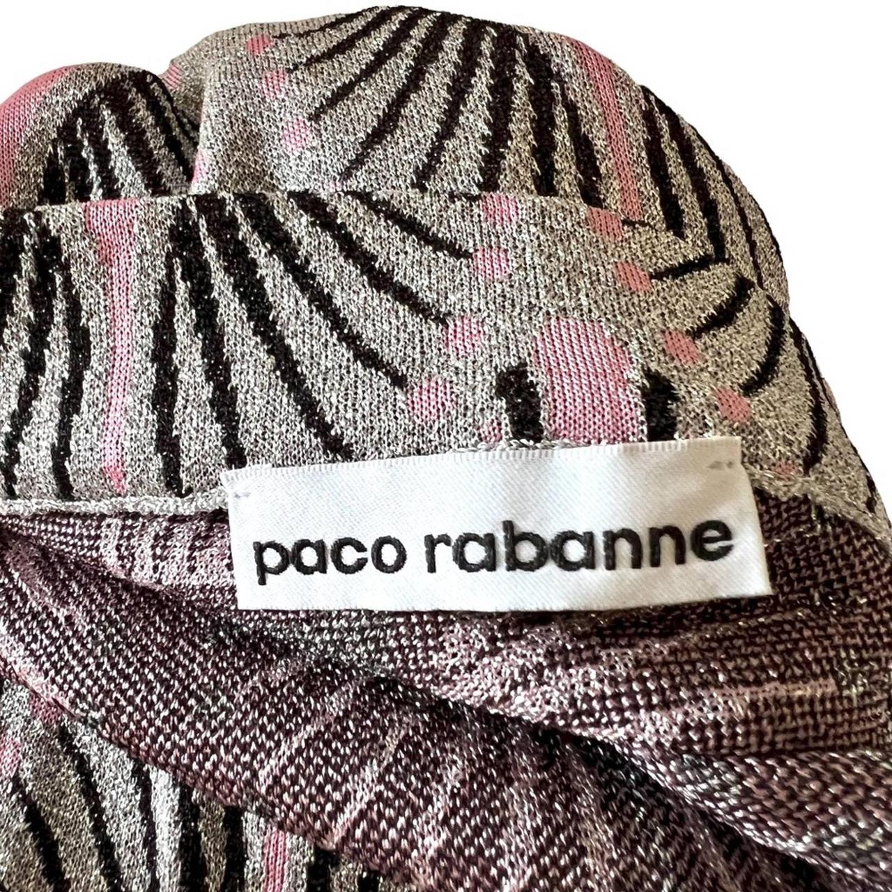 Paco Rabanne Women's Silver and Pink Skirt | Depop