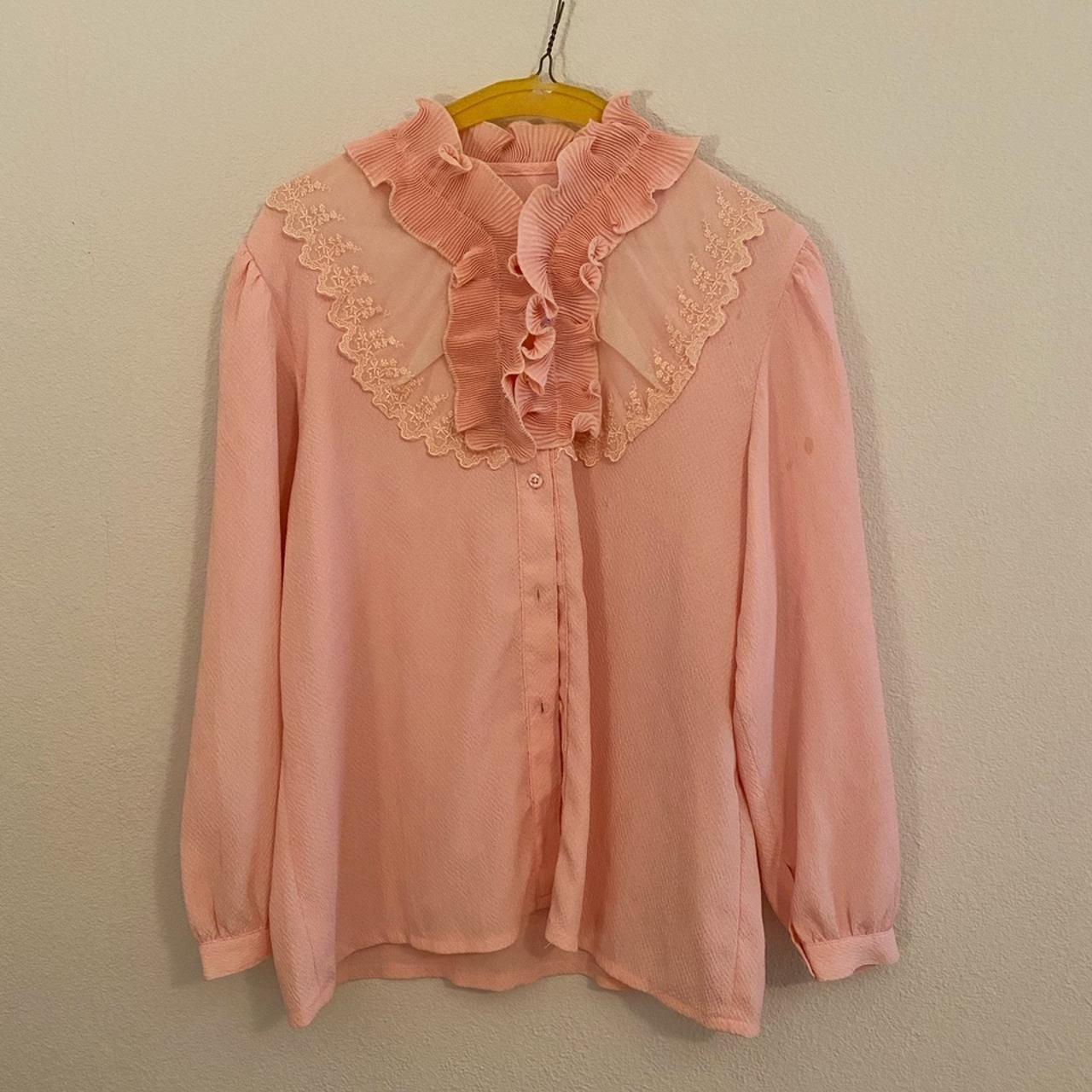 Gorgeous Vintage 1970s Romantic Ruffle Blouse 🕊 In... - Depop