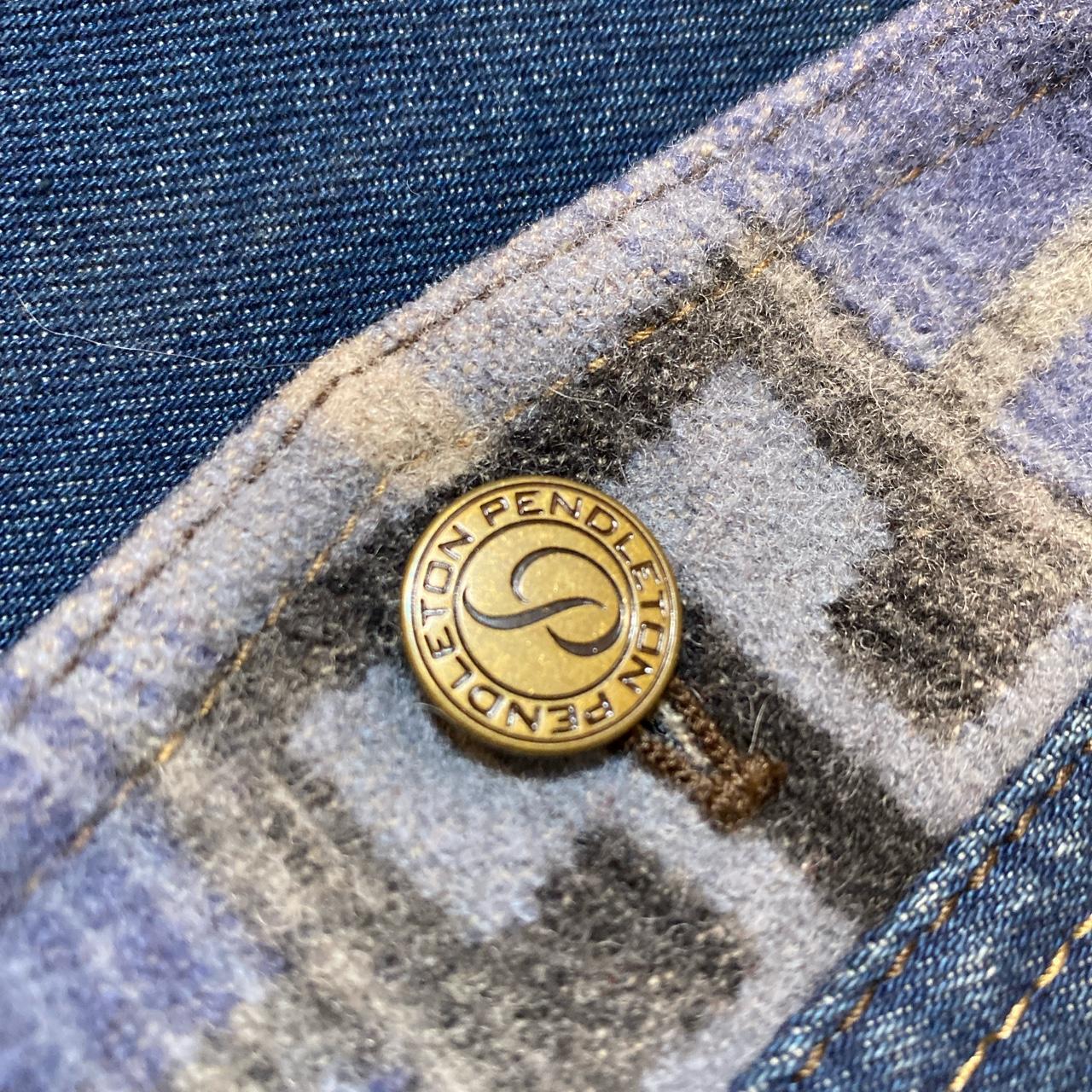 Pendleton Jean Vest with Wool Pattern Accents. RARE!... - Depop