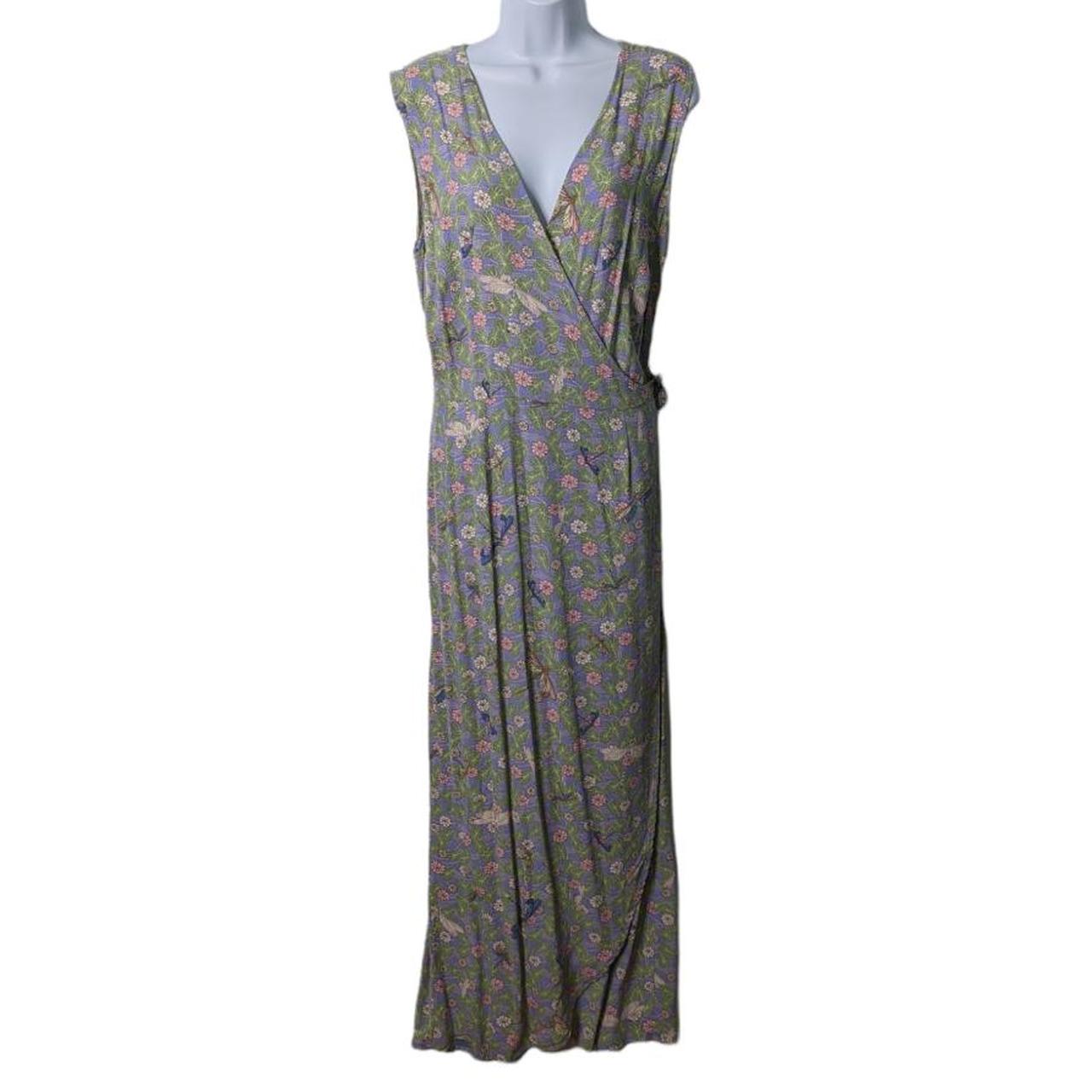 Vintage Flax By Jeanne Engelhart Wrap Maxi Dress - Depop