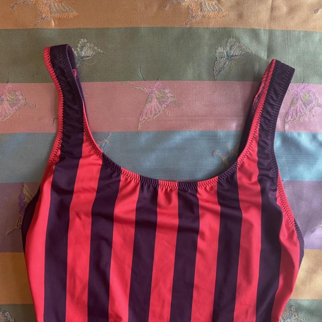 Solid And Striped One Piece Bathers Rich Colors Depop