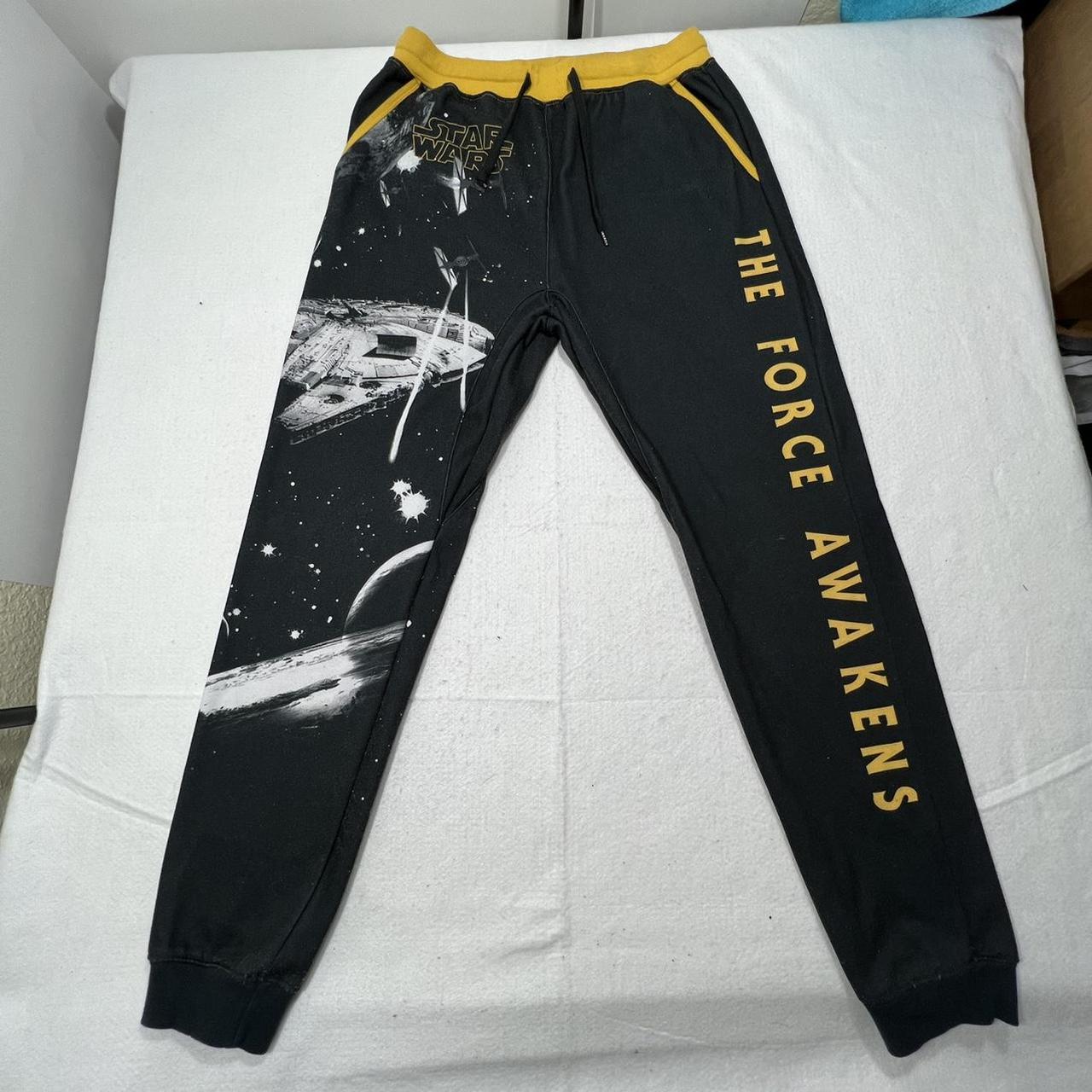 Star Wars Men's Black and Yellow Joggers-tracksuits | Depop
