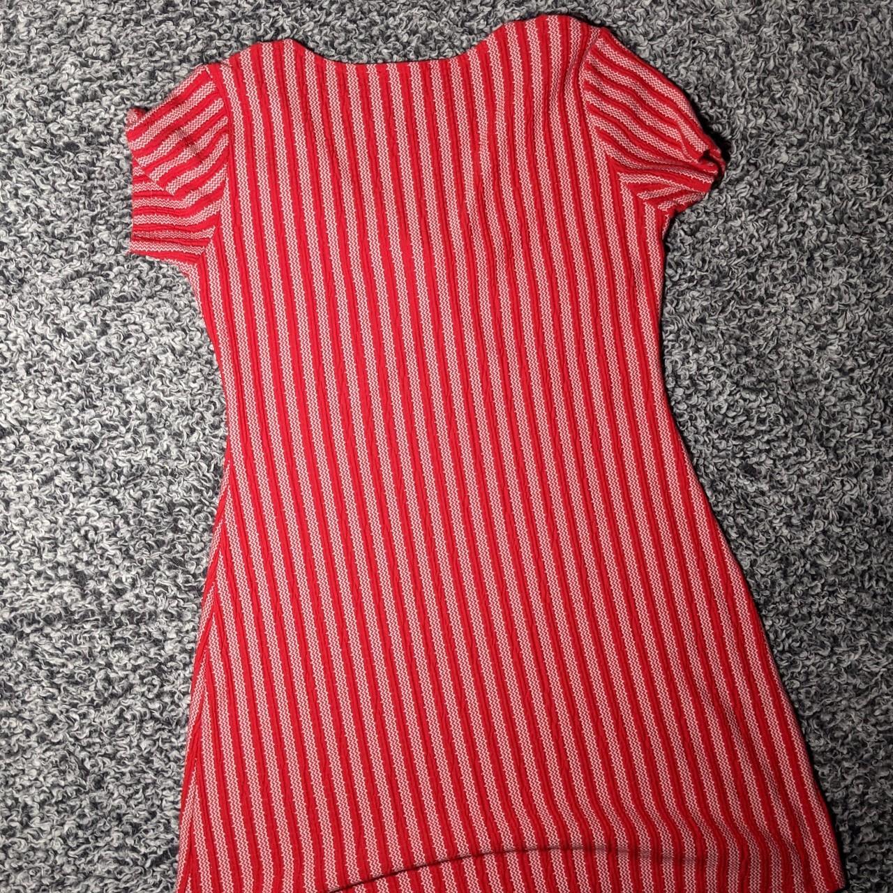STRIPED RED ZARA DRESS Super comfy red dress with... - Depop