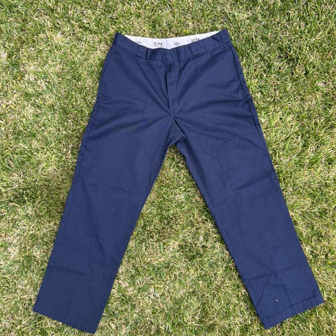 Dickies Mens Navy Trousers Depop