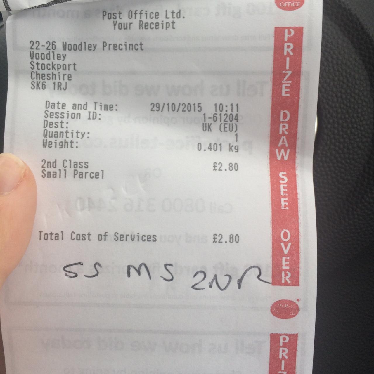 Proof of postage @kirstyxwells - Depop