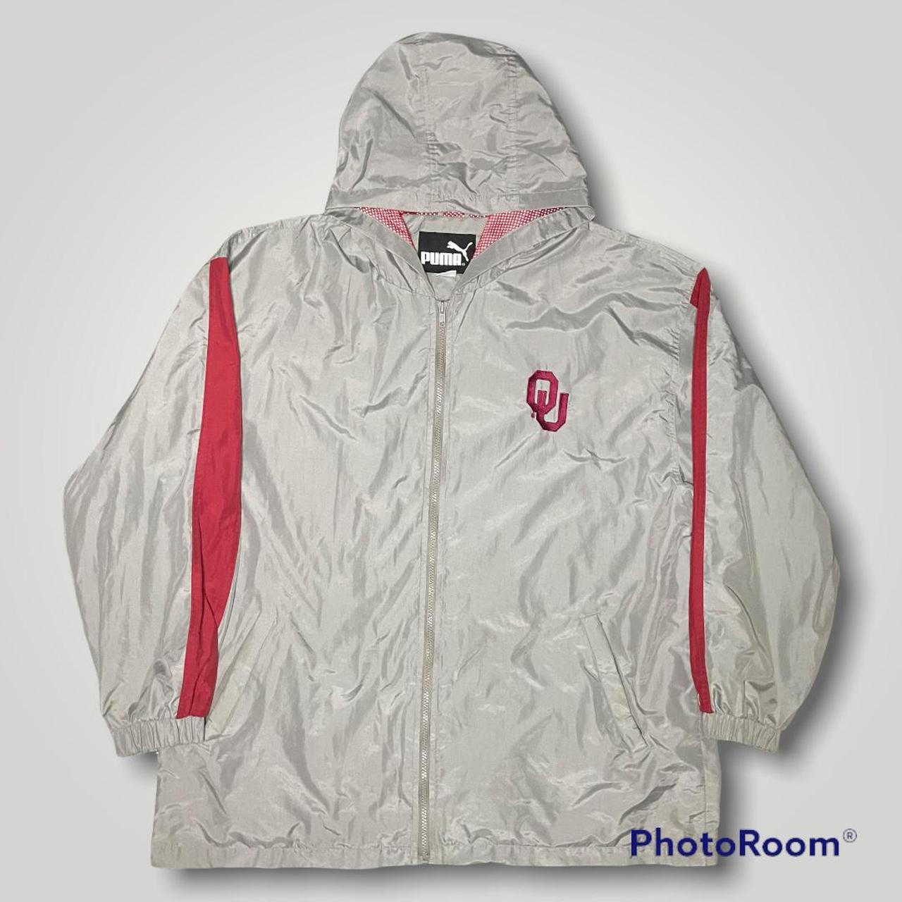 Puma NCAA Oklahoma Sooners Football Windbreaker... - Depop