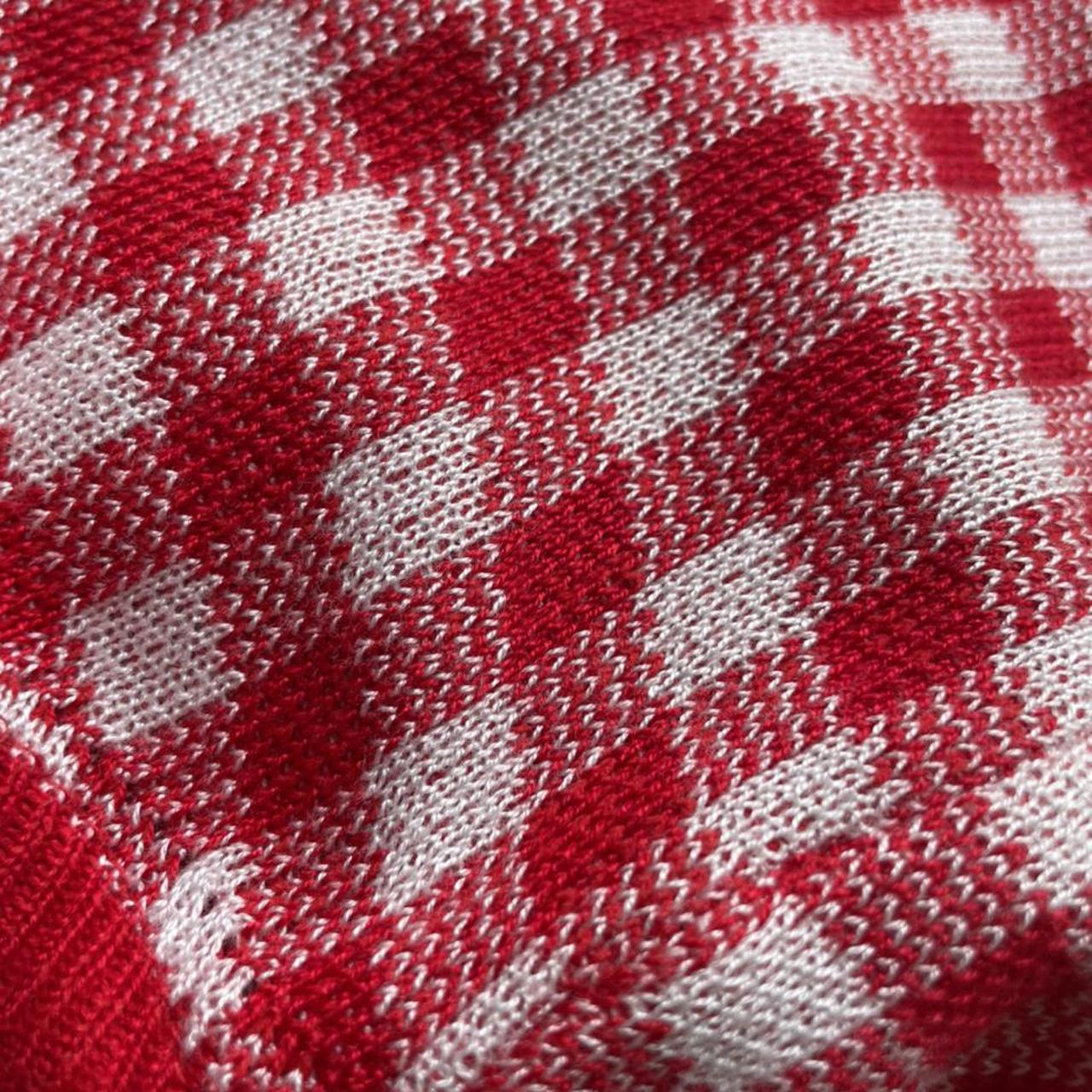 🗝 Red checkered cropped cami top - Ribbed material... - Depop